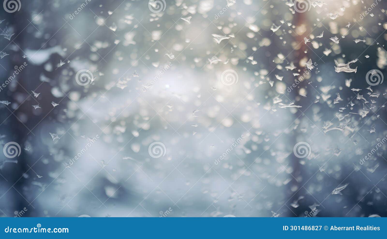 A Close Up of a Window with Snow Falling on it Stock Image - Image of ...