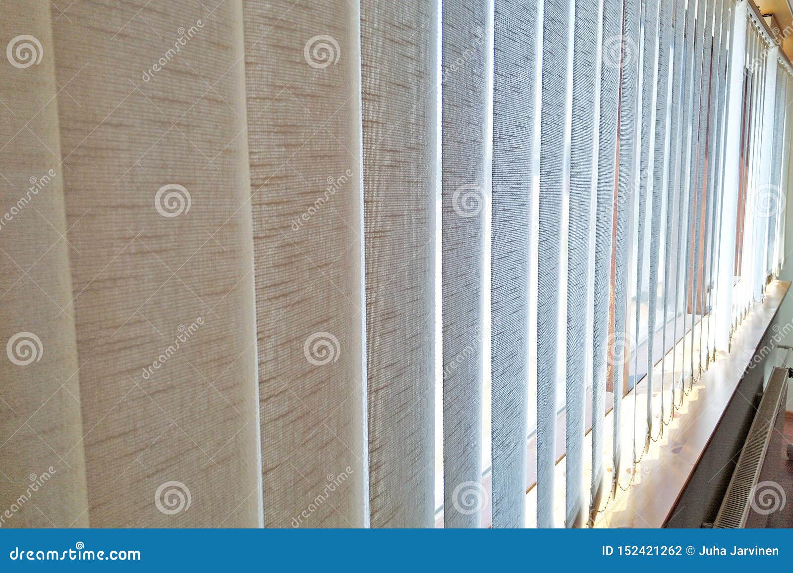 Window with Vertical Blinds Stock Photo - Image of ribbon, perspective ...