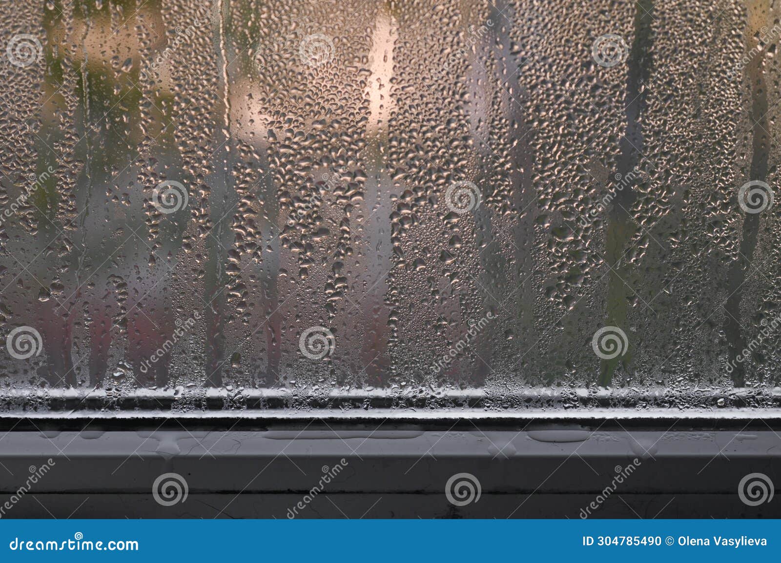 A Close-up Window from Which Water is Flowing. Stock Photo - Image of ...