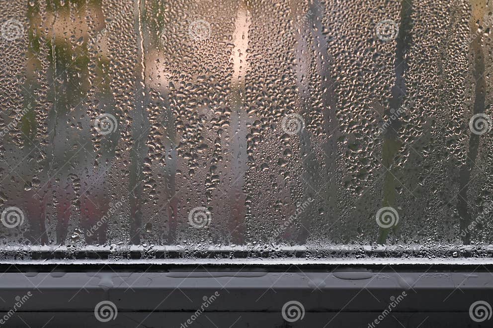 A Close-up Window from Which Water is Flowing. Stock Photo - Image of ...