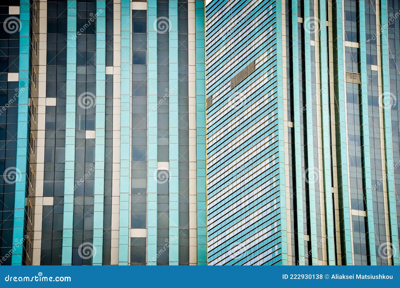 Close-up of Windows in Skyscrapers. Glass Skyscrapers Against the Sky ...
