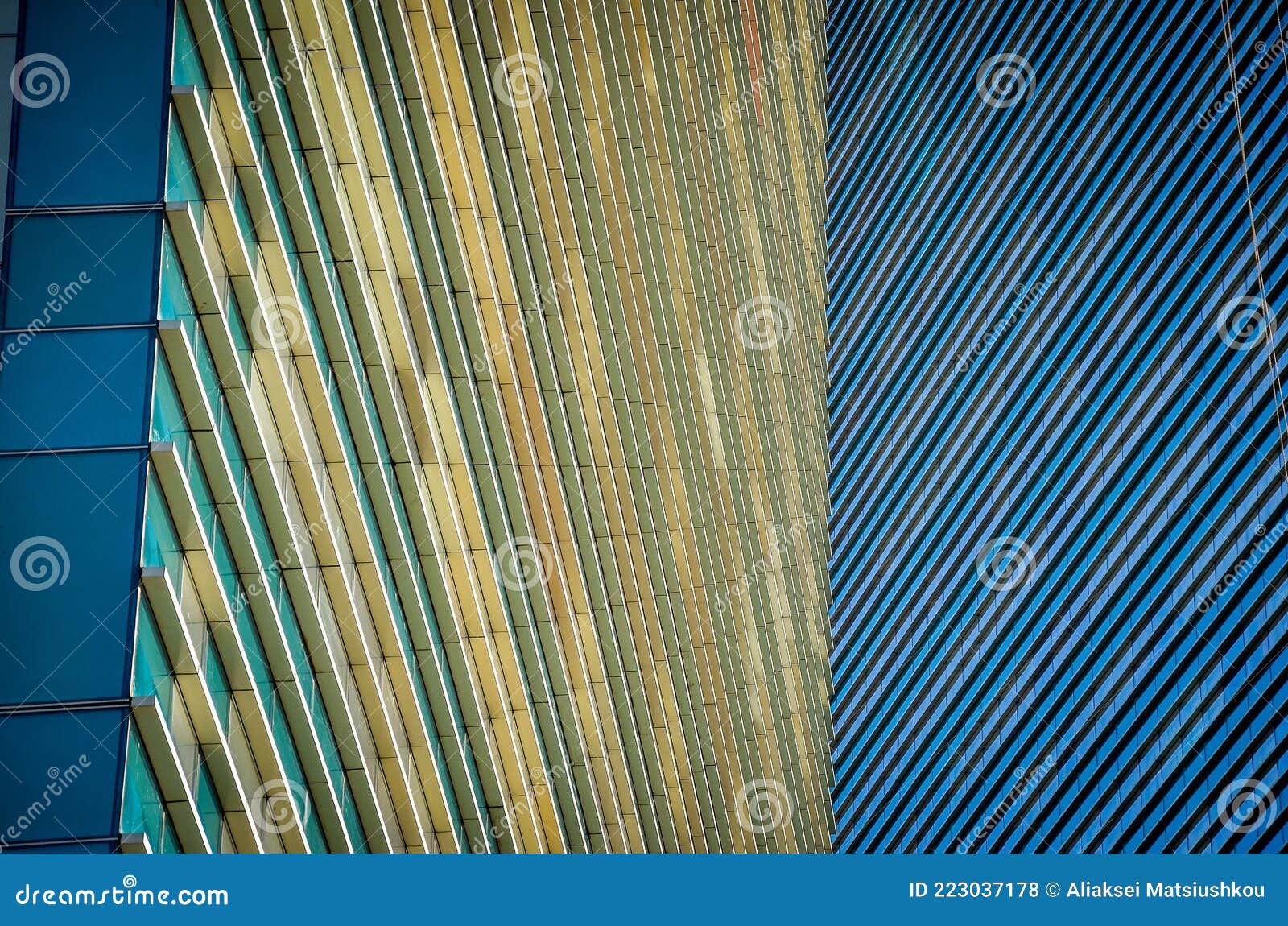 Close-up of Windows in Skyscrapers. Glass Skyscrapers Against the Sky ...