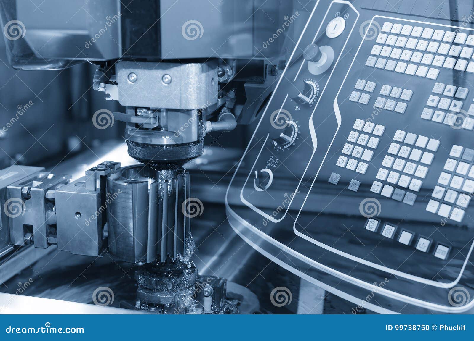 Close-up of the Wire - EDM CNC Machine Stock Photo - Image of machining ...