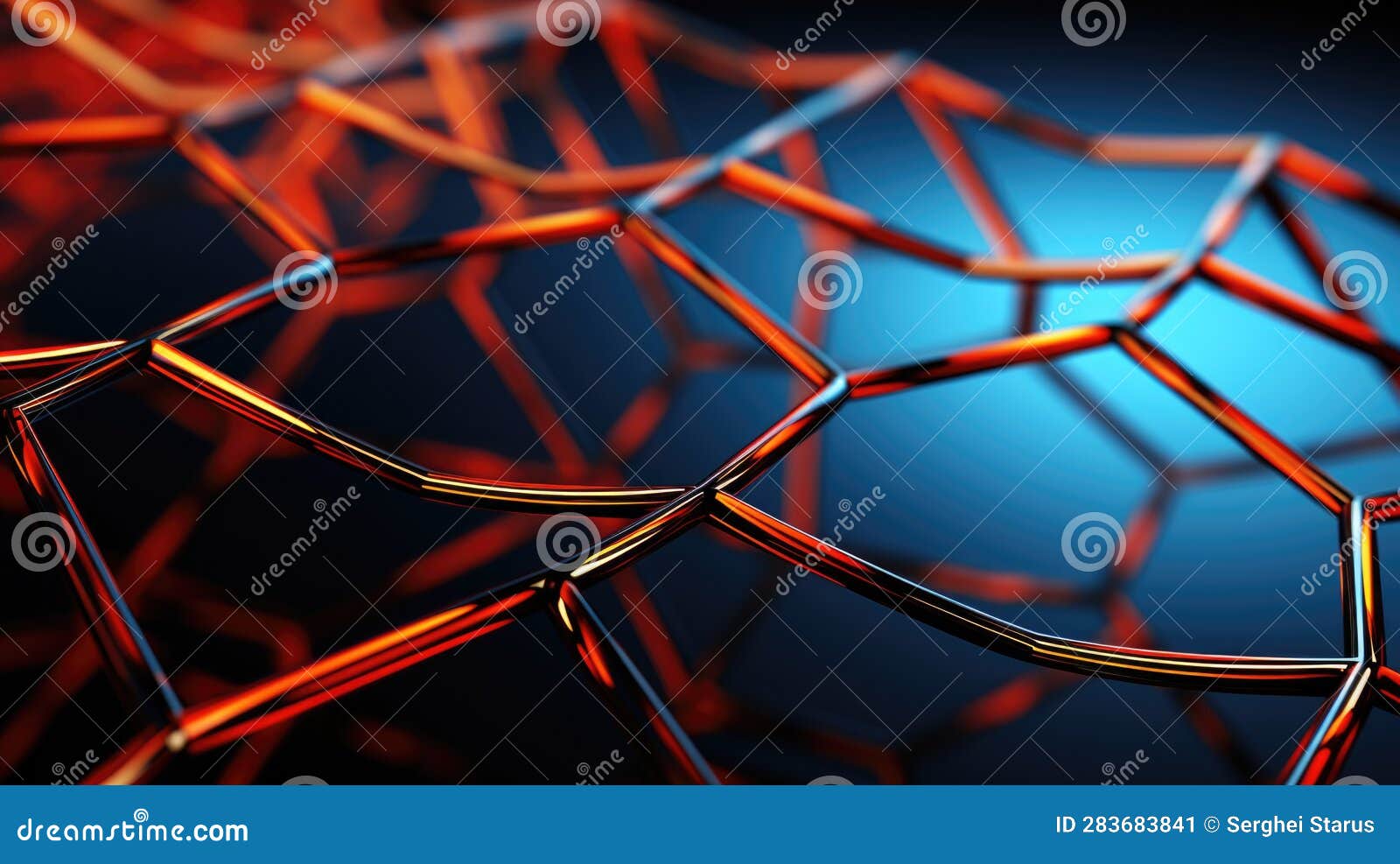 A Close Up of a Wire Mesh with a Blue Background. Generative AI Image ...
