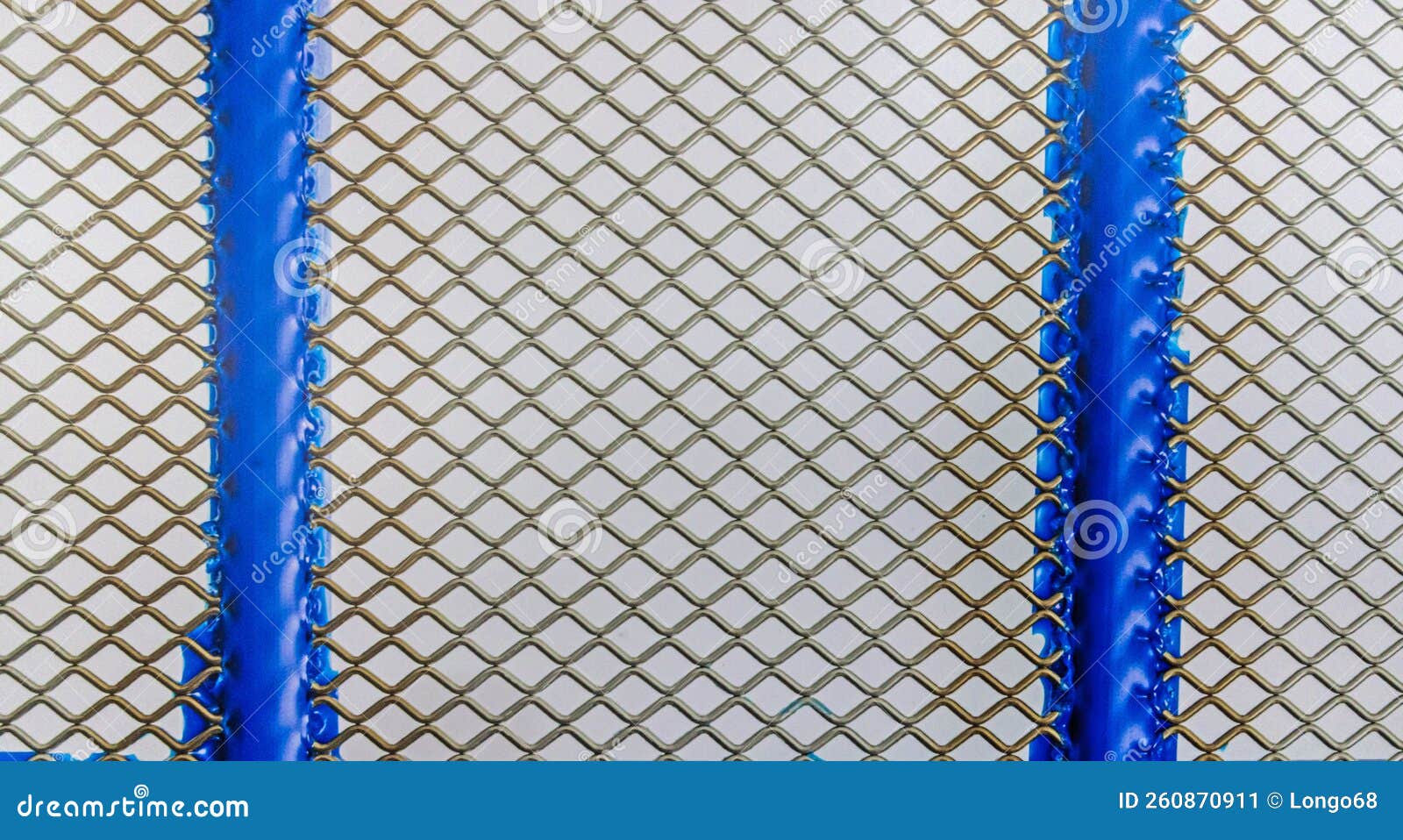 Close Up of Wire Mesh with Blue Frame Stock Illustration - Illustration ...