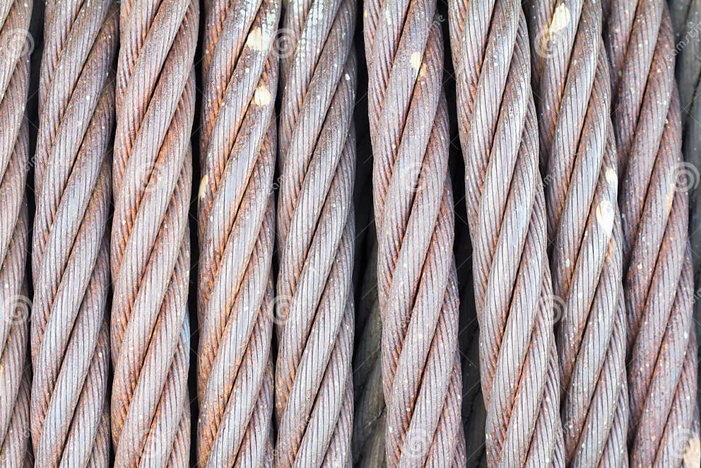 Close Up Wire Rope Background, Art Pattern Stock Image - Image of fiber ...