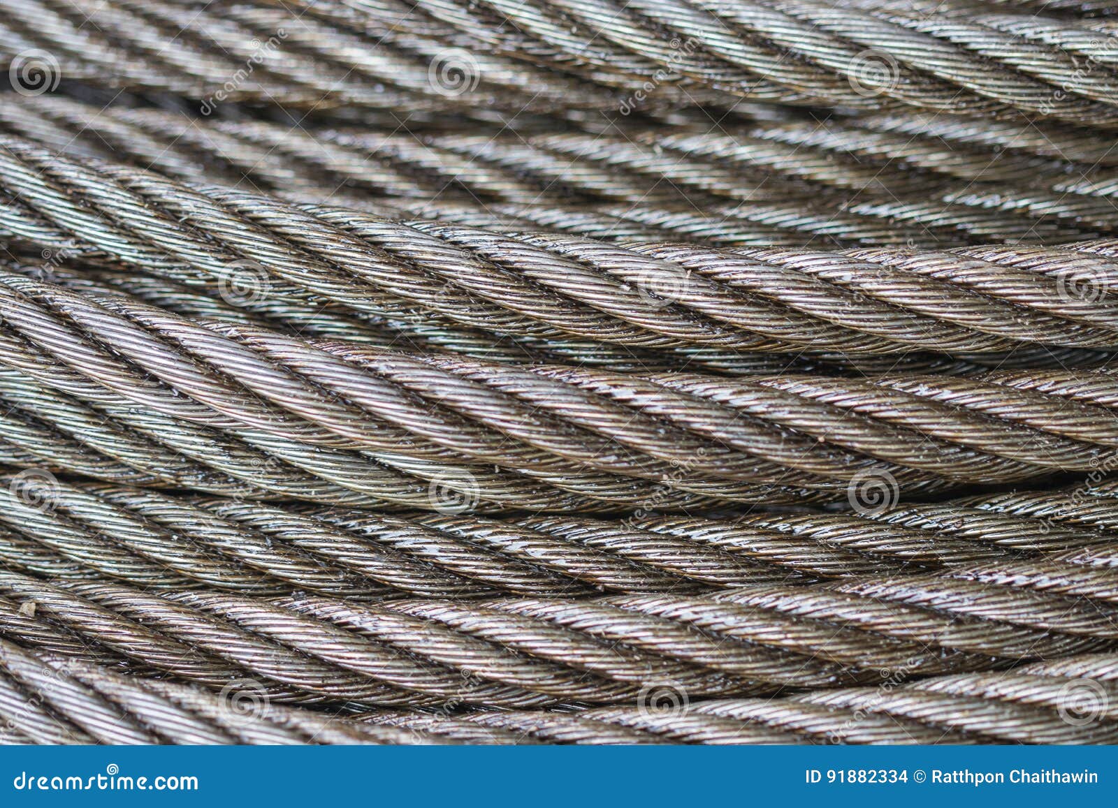 Close Up Wire Rope Slings, Macro Stock Photo - Image of rusty, twisted ...