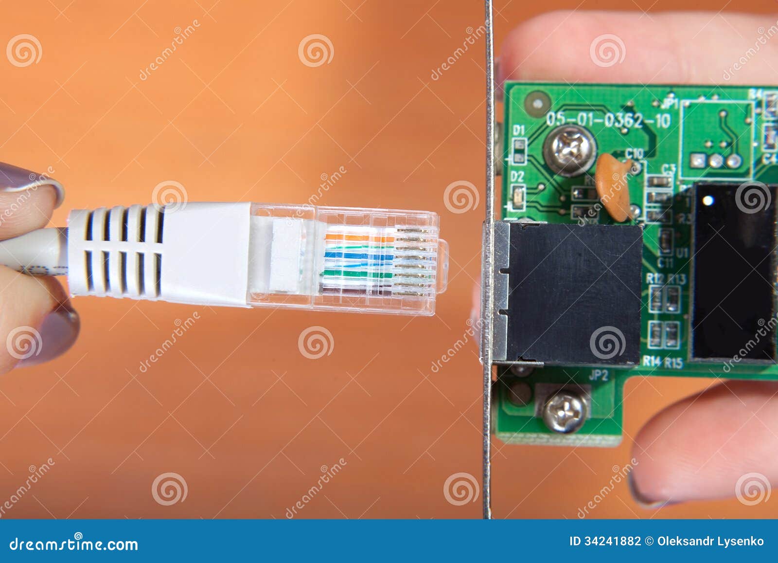 Close-up Wired Devices Connected To the Network Stock Photo - Image of ...