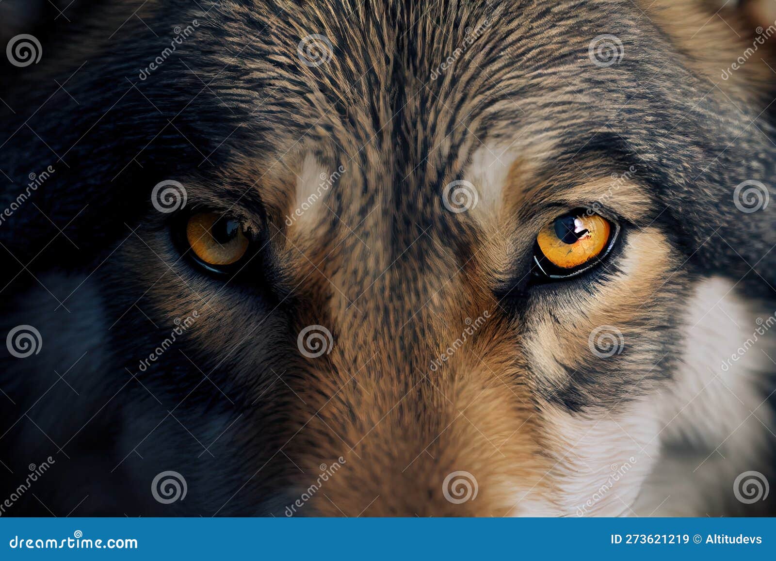 Close-up of a Wolf S Face, with Piercing Eyes and Sharp Teeth Stock ...