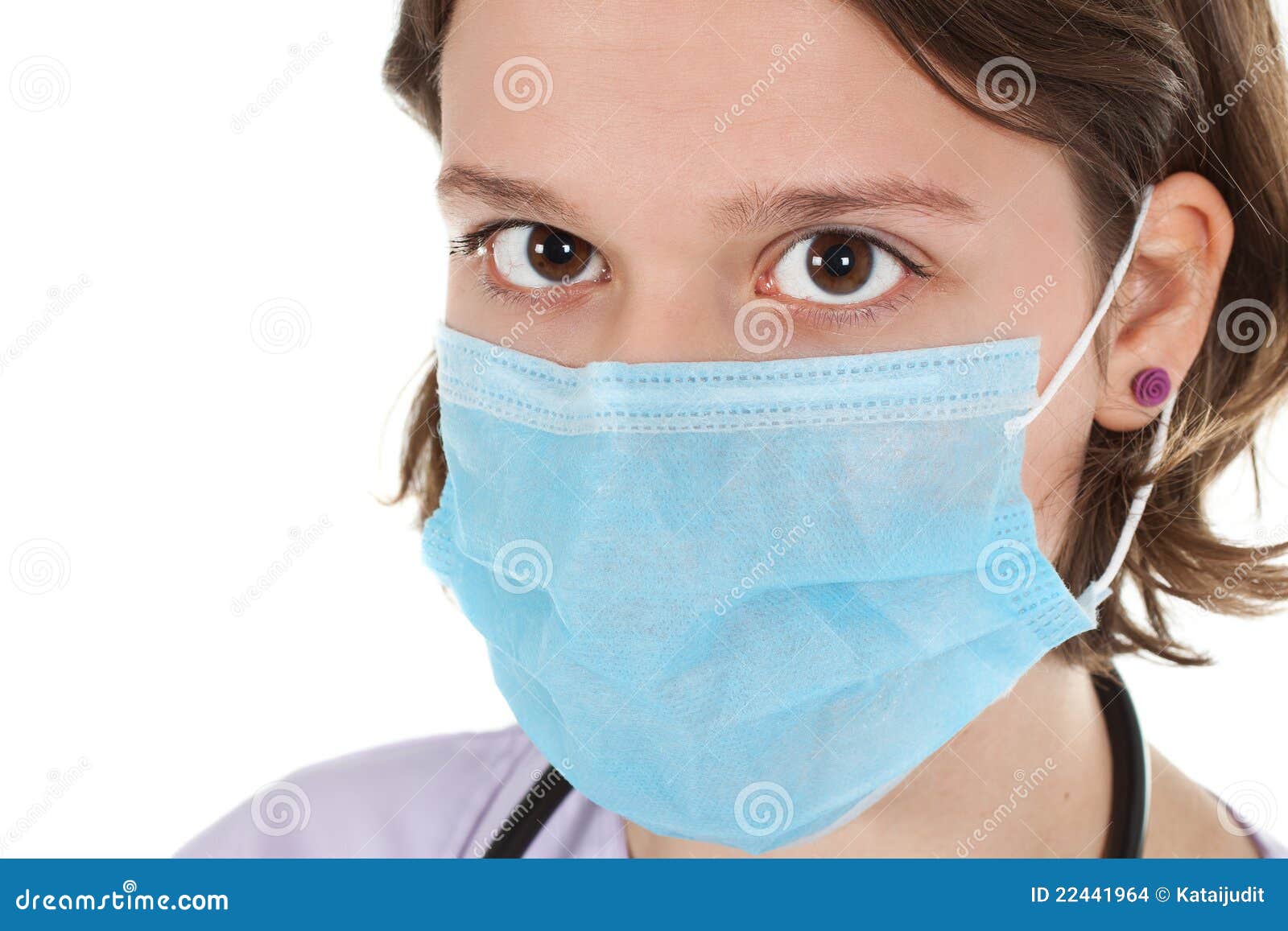 Close-up of Woman Doctor with Mask Stock Photo - Image of care, health ...
