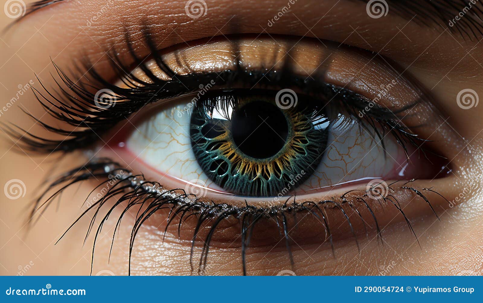 Close Up of a Woman Eye, Looking at the Camera Generated by AI Stock ...