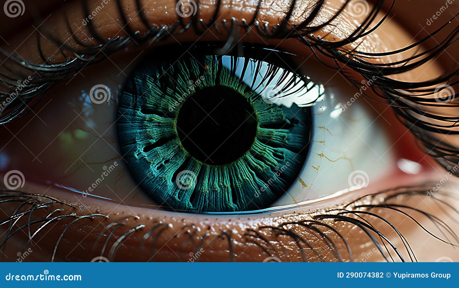 Close Up of a Woman Eye, Looking at the Camera Generated by AI Stock ...