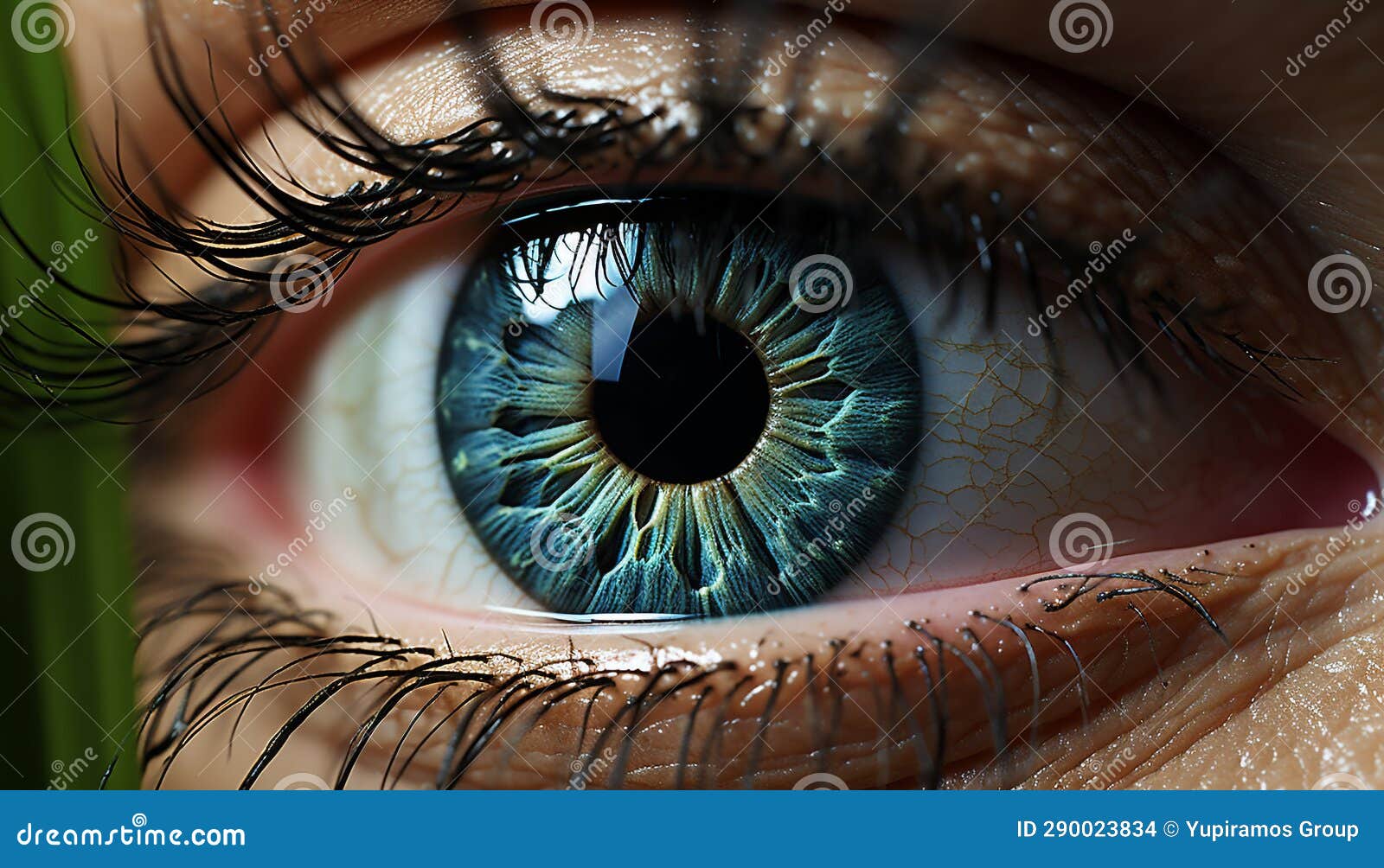 Close Up of a Woman Eye, Looking at Camera, Reflecting Beauty Generated ...
