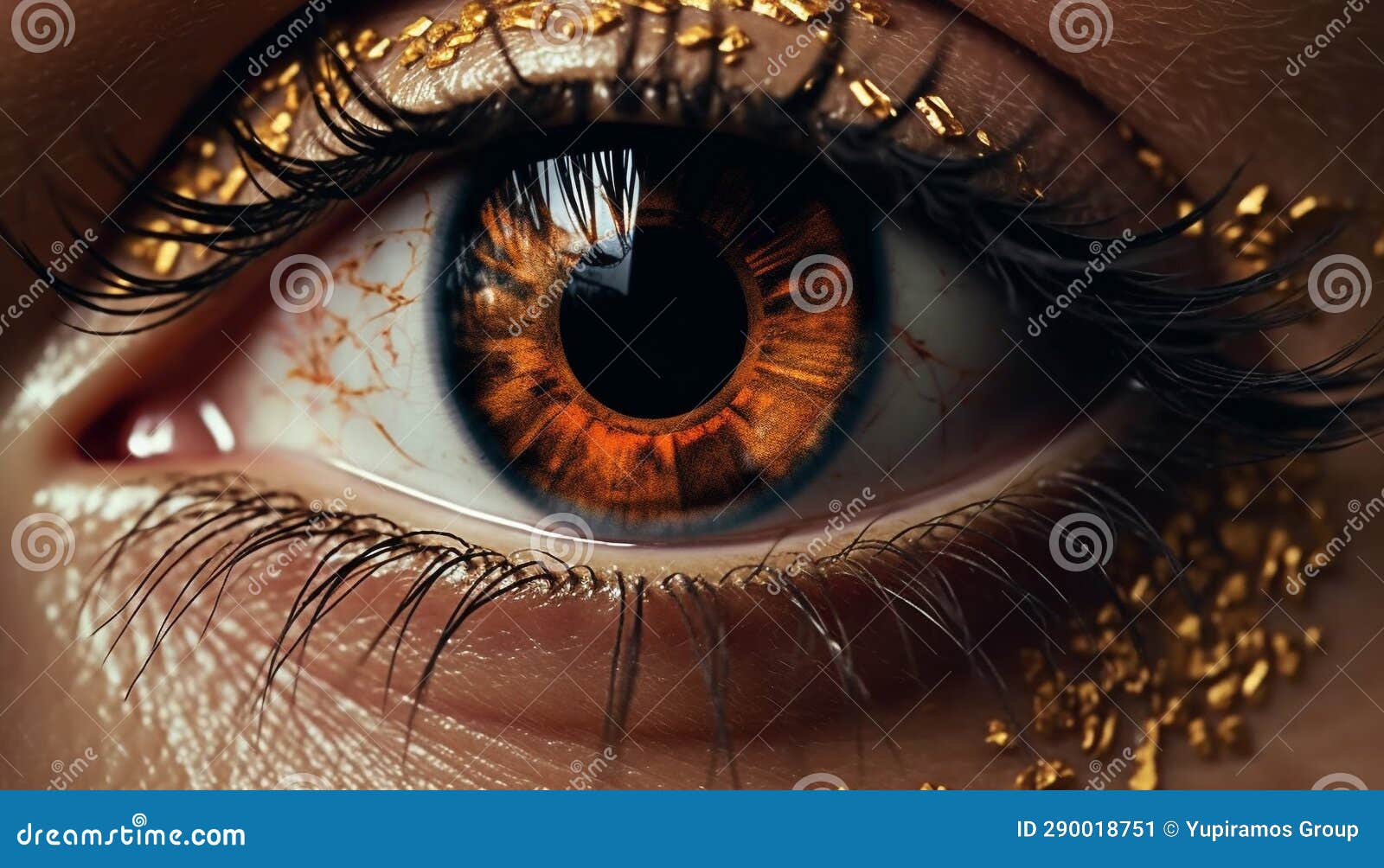 Close Up of a Woman Eye, Staring into the Camera Generated by AI Stock ...
