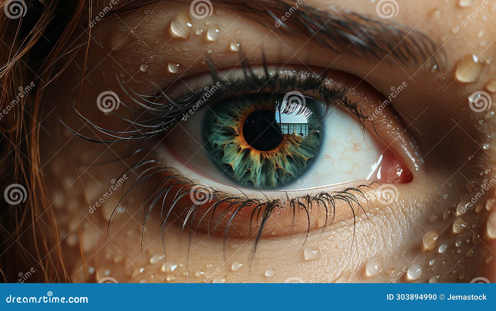 Close Up of a Woman Eye, Staring at Camera Generated by AI Stock Photo ...