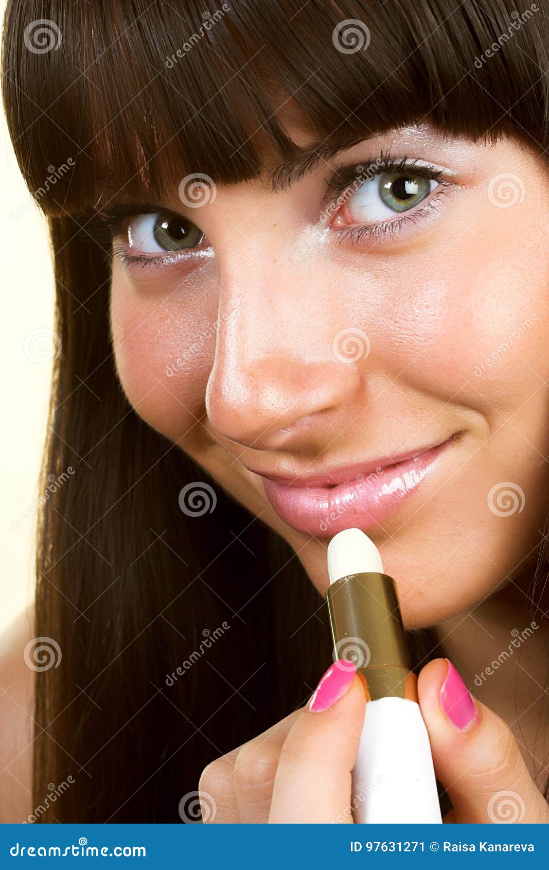 Close-up woman gloss lips stock image. Image of impression - 97631271
