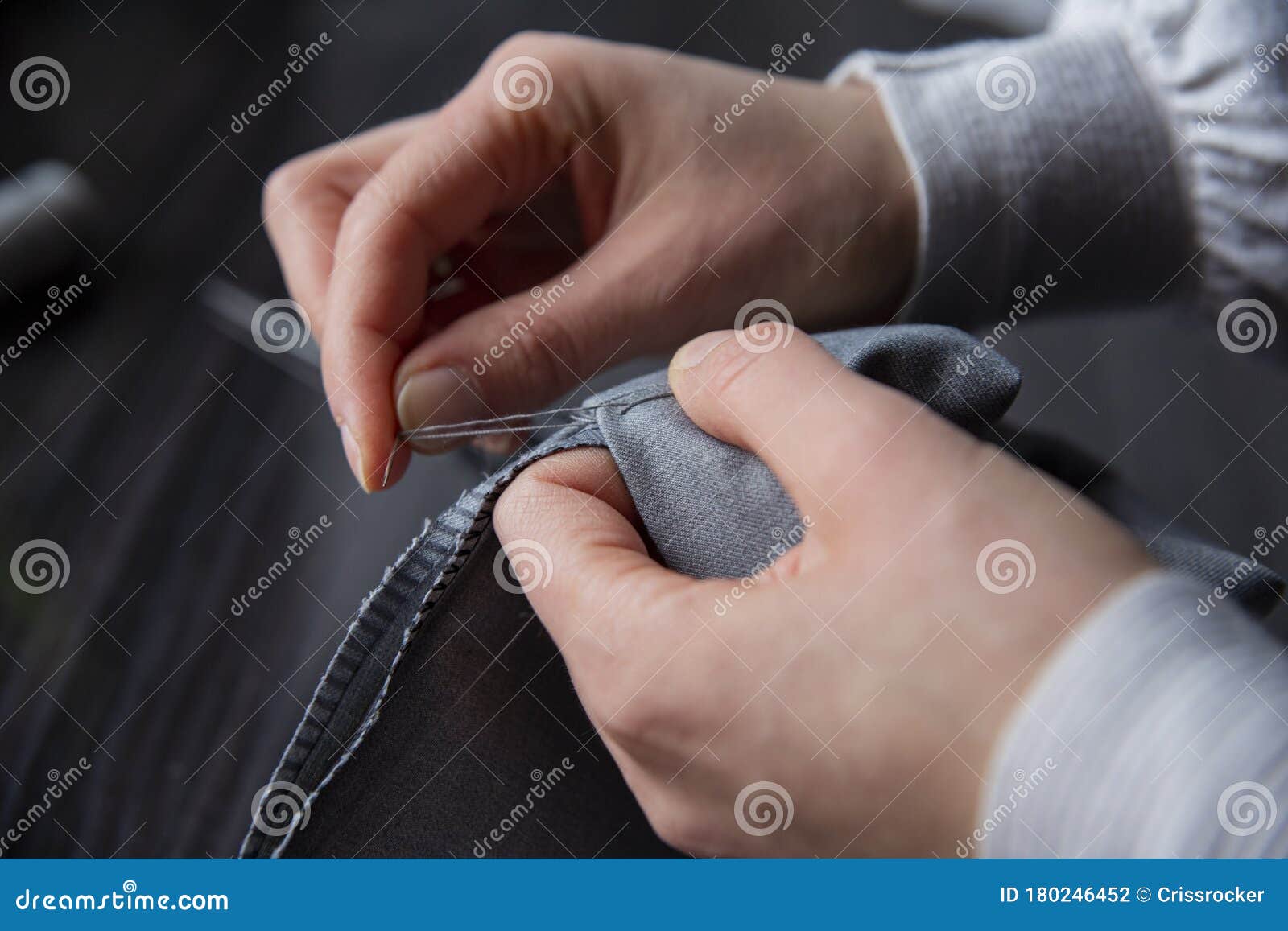 Close Up of Woman Hand Sewing Stock Photo - Image of design, close ...