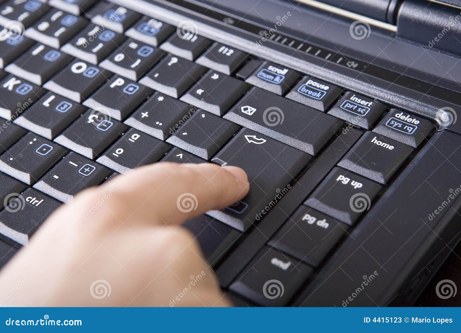 Close Up Woman Hand Touching Laptop Computer Keybo Stock Image - Image ...