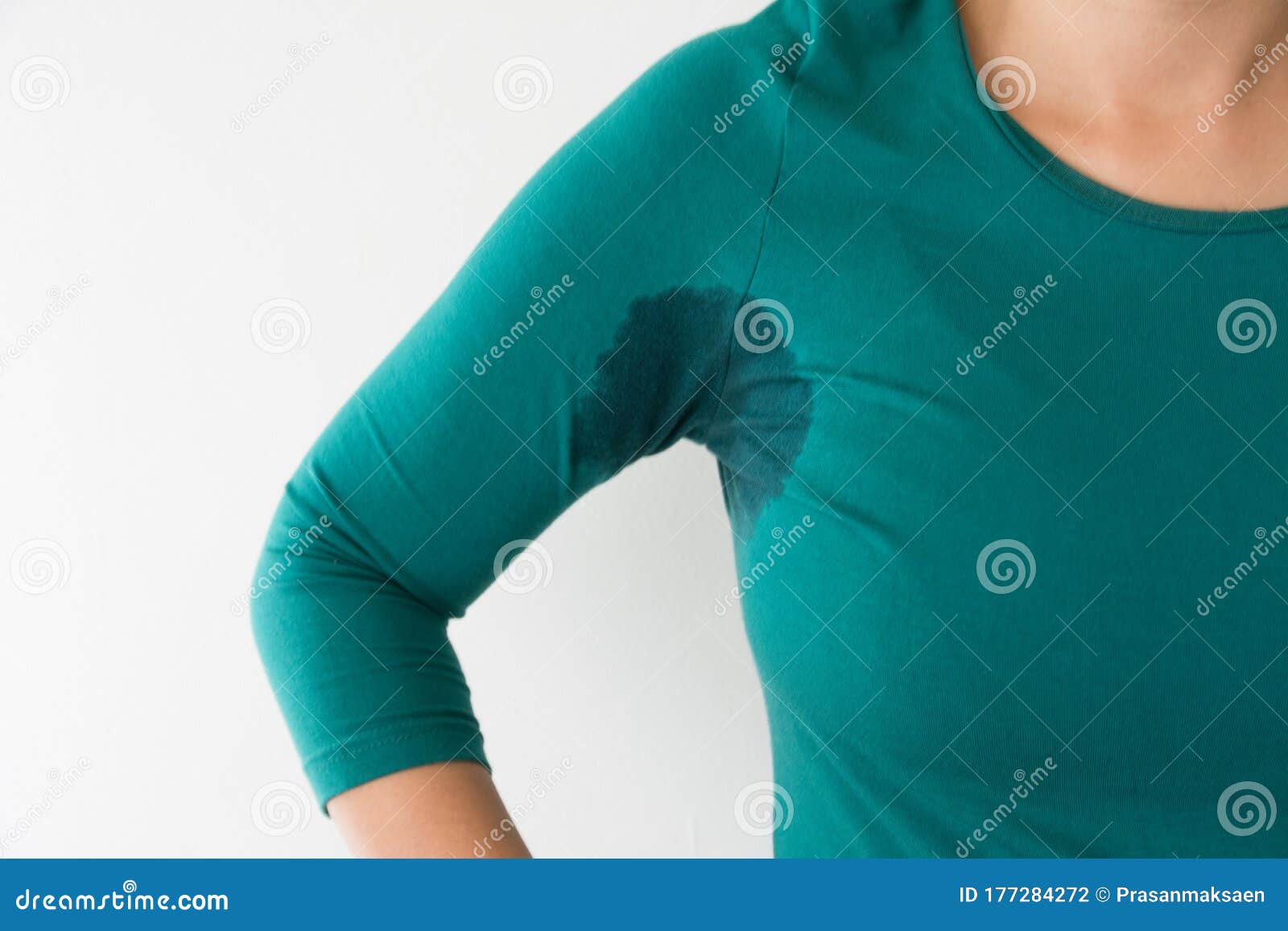 Woman with Hyperhidrosis Sweating Armpit Wet Stock Photo - Image of ...