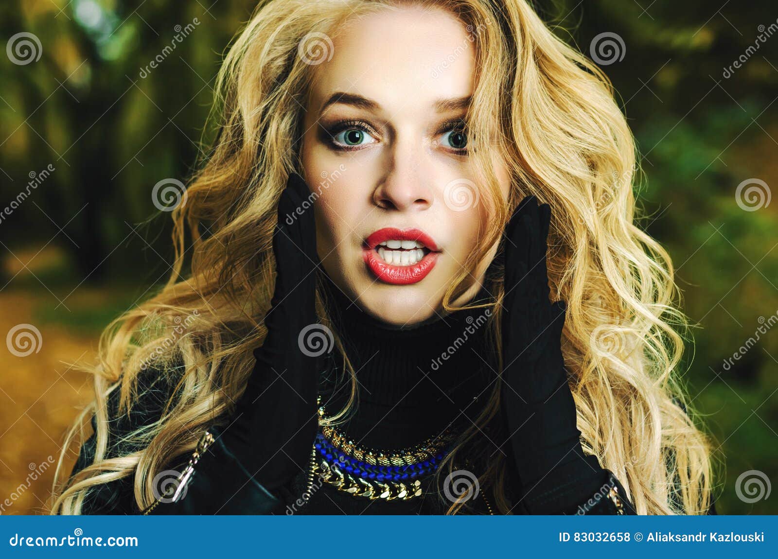 Close Up of a Woman Looking Excited Stock Photo - Image of excitement ...