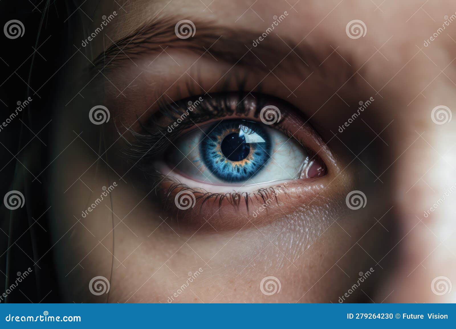 Close Up of Woman S Blue Eye, Created Using Generative Ai Technology ...