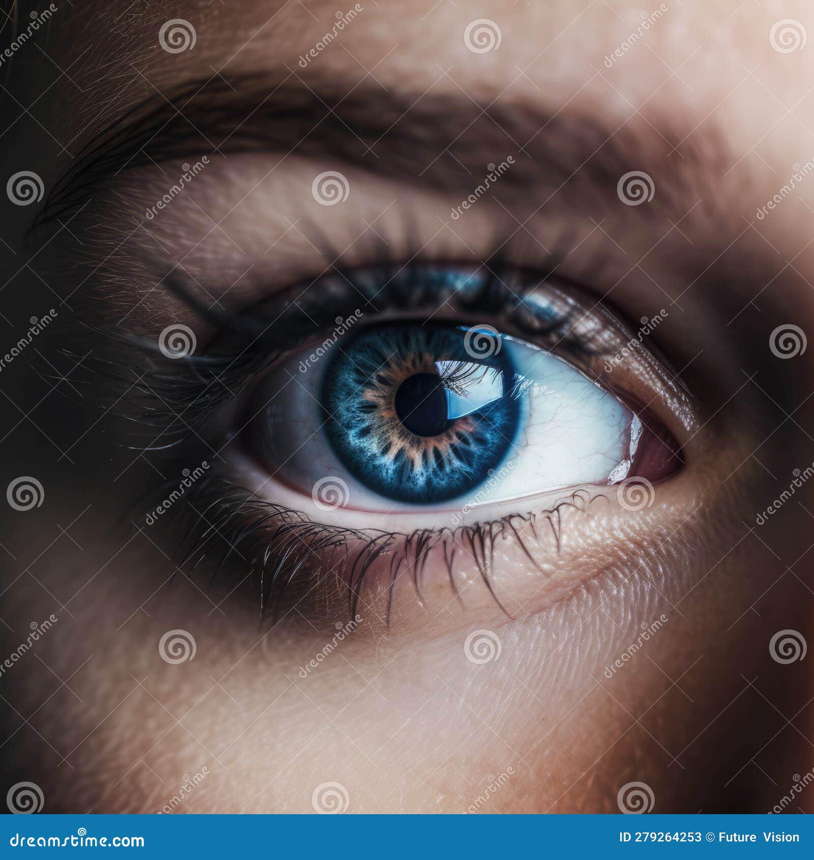 Close Up of Woman S Blue Eye, Created Using Generative Ai Technology ...