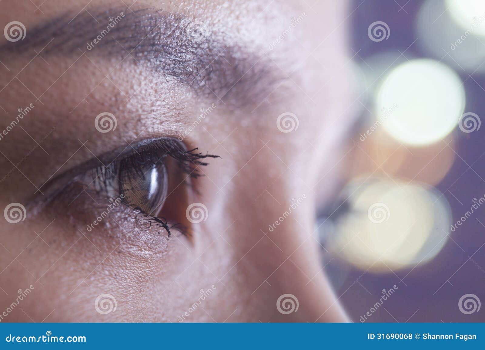 Close Up of Woman S Eye, Side View Stock Photo - Image of beauty ...