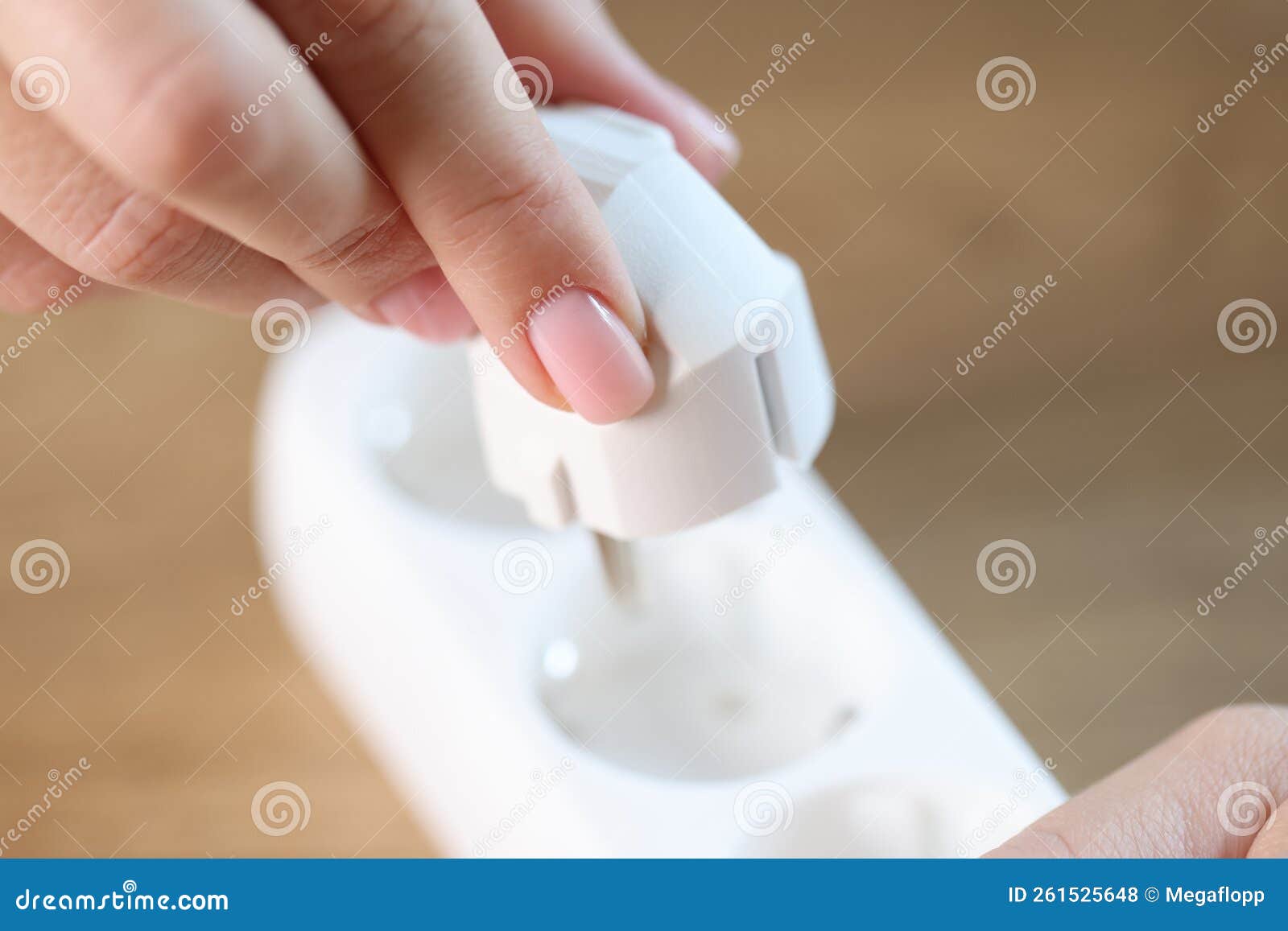 Close-up of Woman& X27;s Hand Inserting Electric Plug into Socket ...