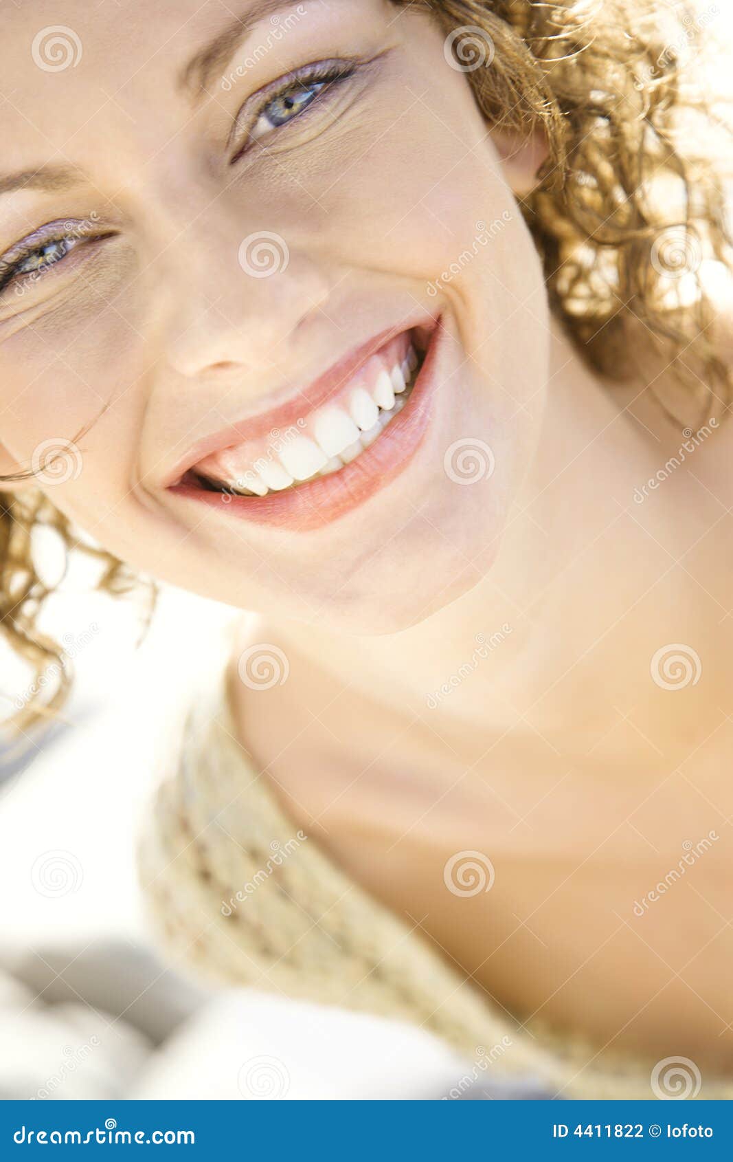 Close-up of Woman S Smiling Face. Stock Photo - Image of woman ...