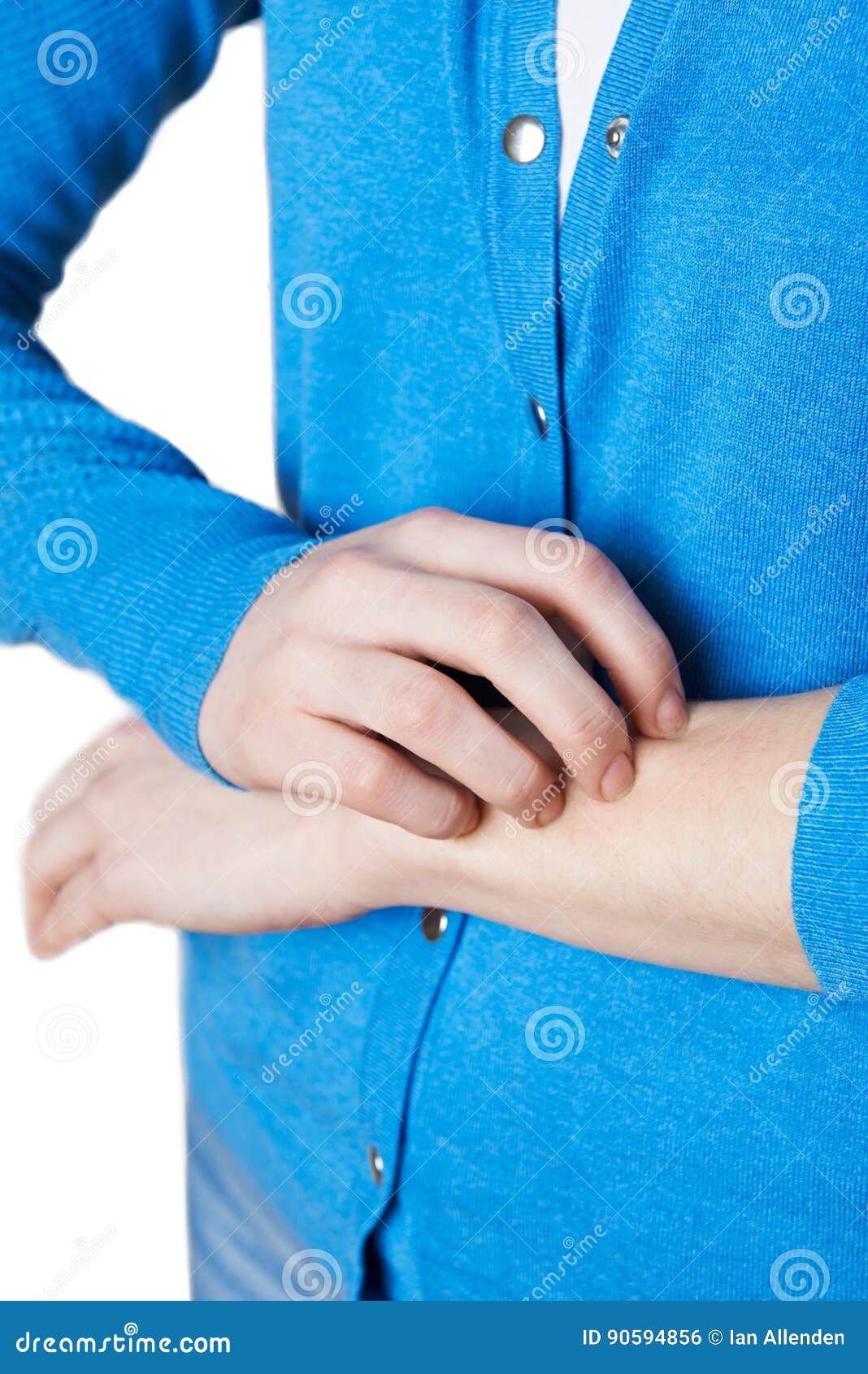Close Up of Woman Scratching Arm Stock Photo - Image of allergy ...