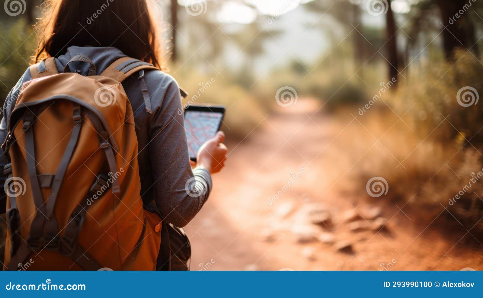 Close-up of a Woman Setting Up GPS Navigation AI Generated Stock ...