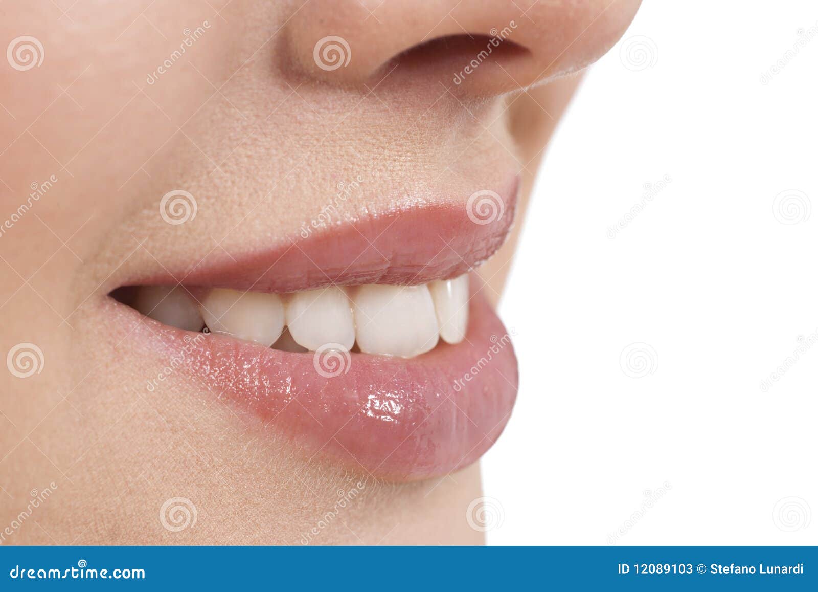 Close-up of a woman smile stock image. Image of human - 12089103
