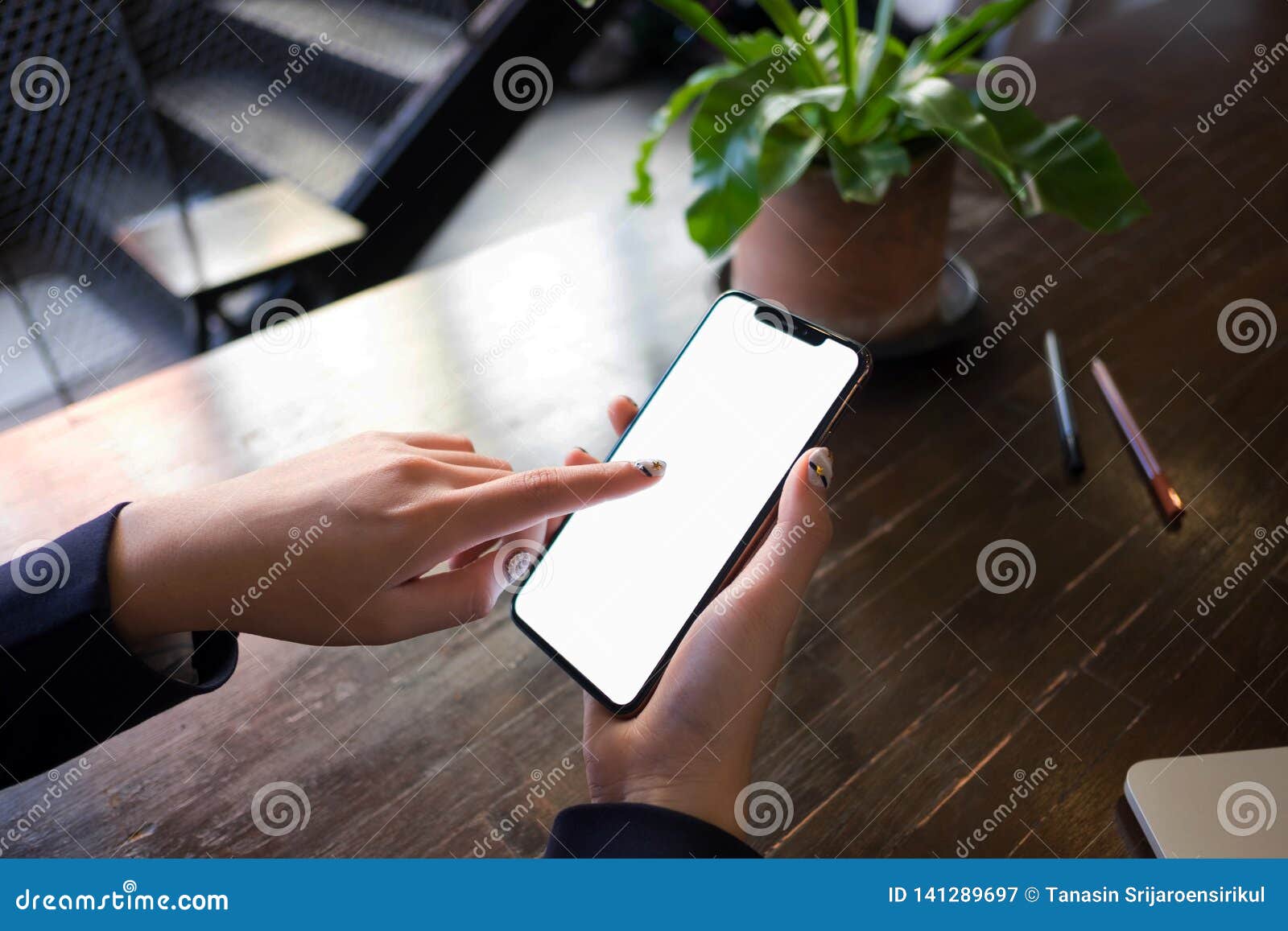 Close Up of a Woman Using Mobile Smart Phone on the Table Stock Image ... Close Up of a Woman Using Mobile Smart Phone on the Table Stock Image ...