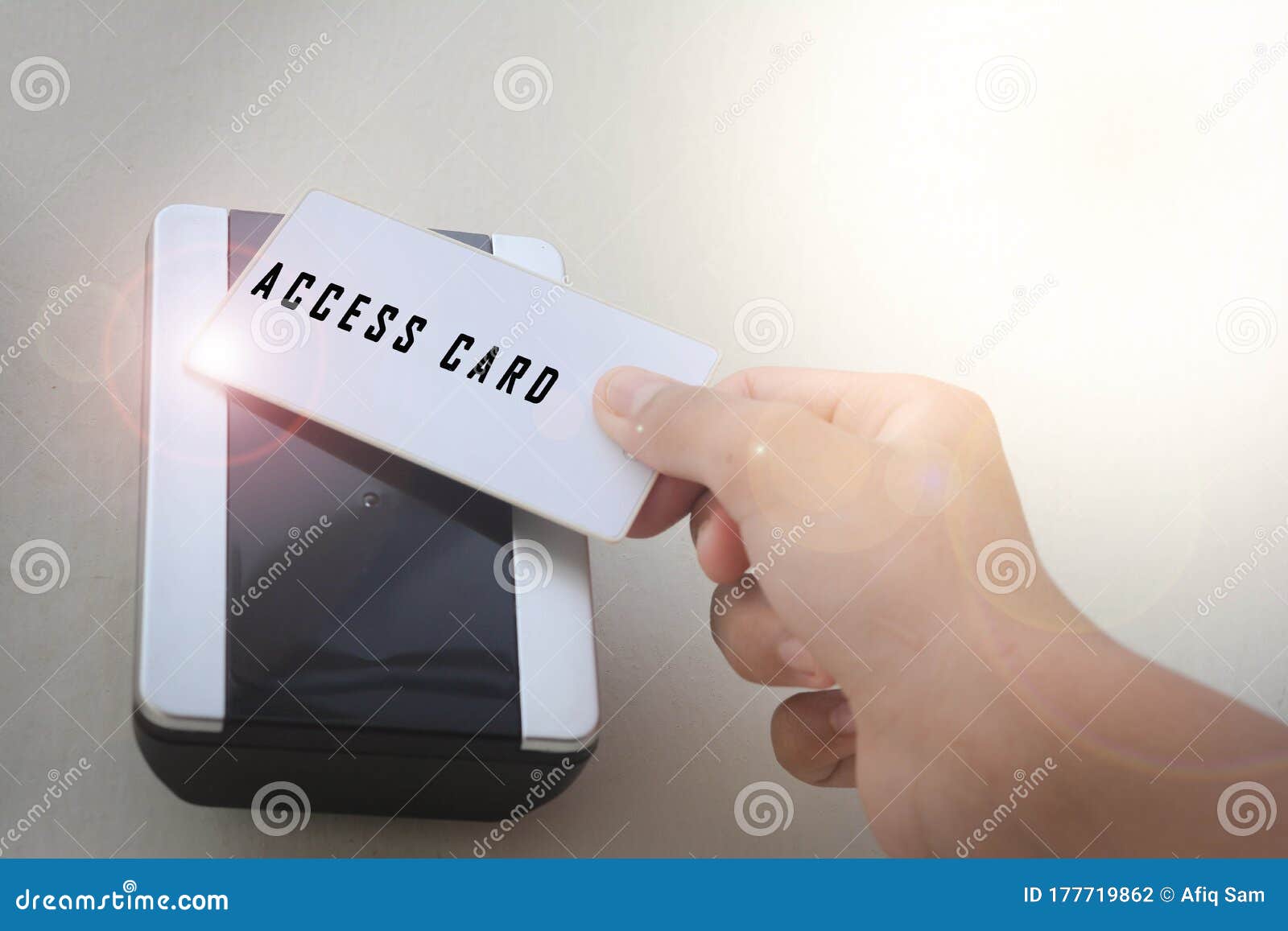Access Card with Access Card Reader Stock Photo - Image of businessman ...