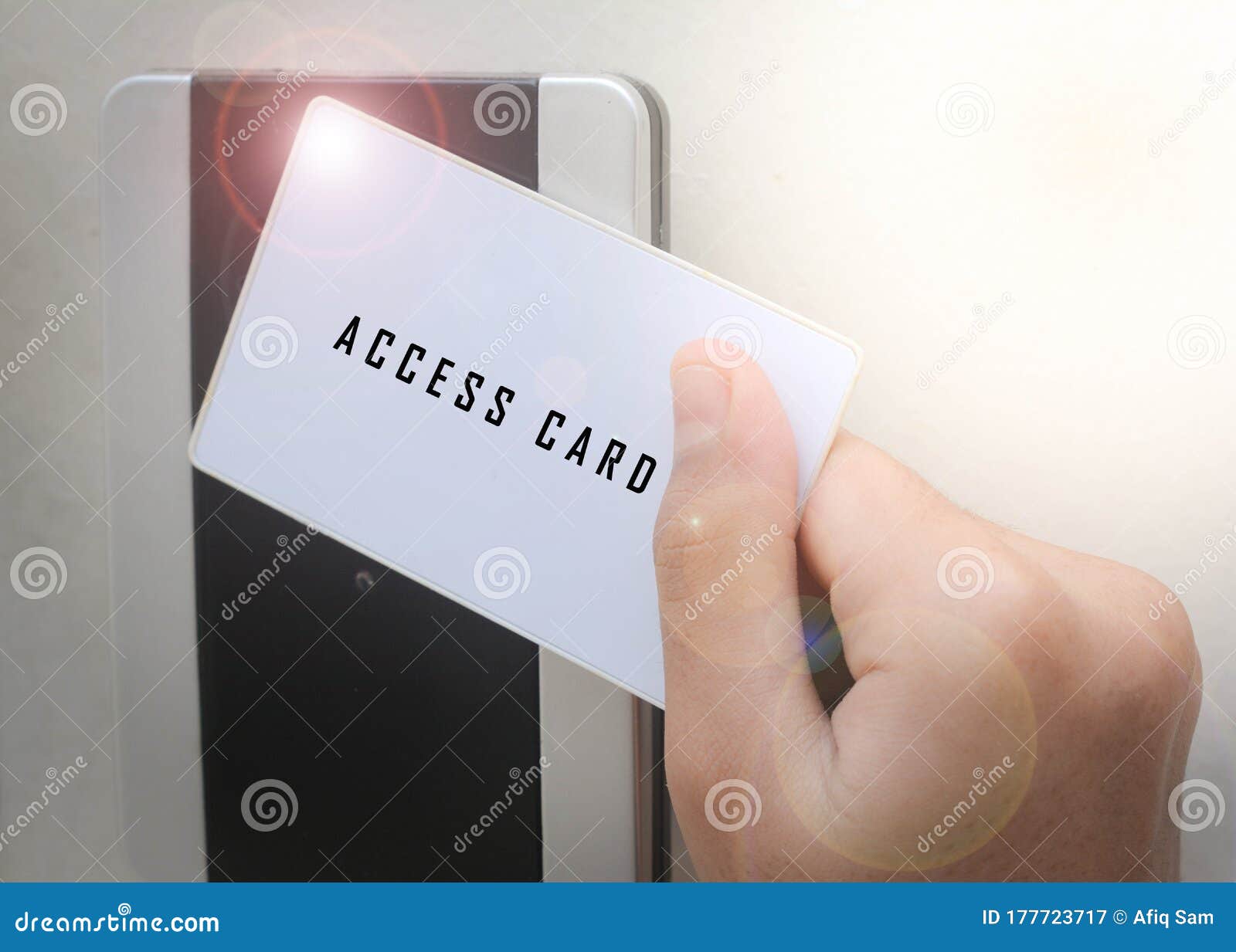 Access Card with Access Card Reader Stock Image - Image of card ...