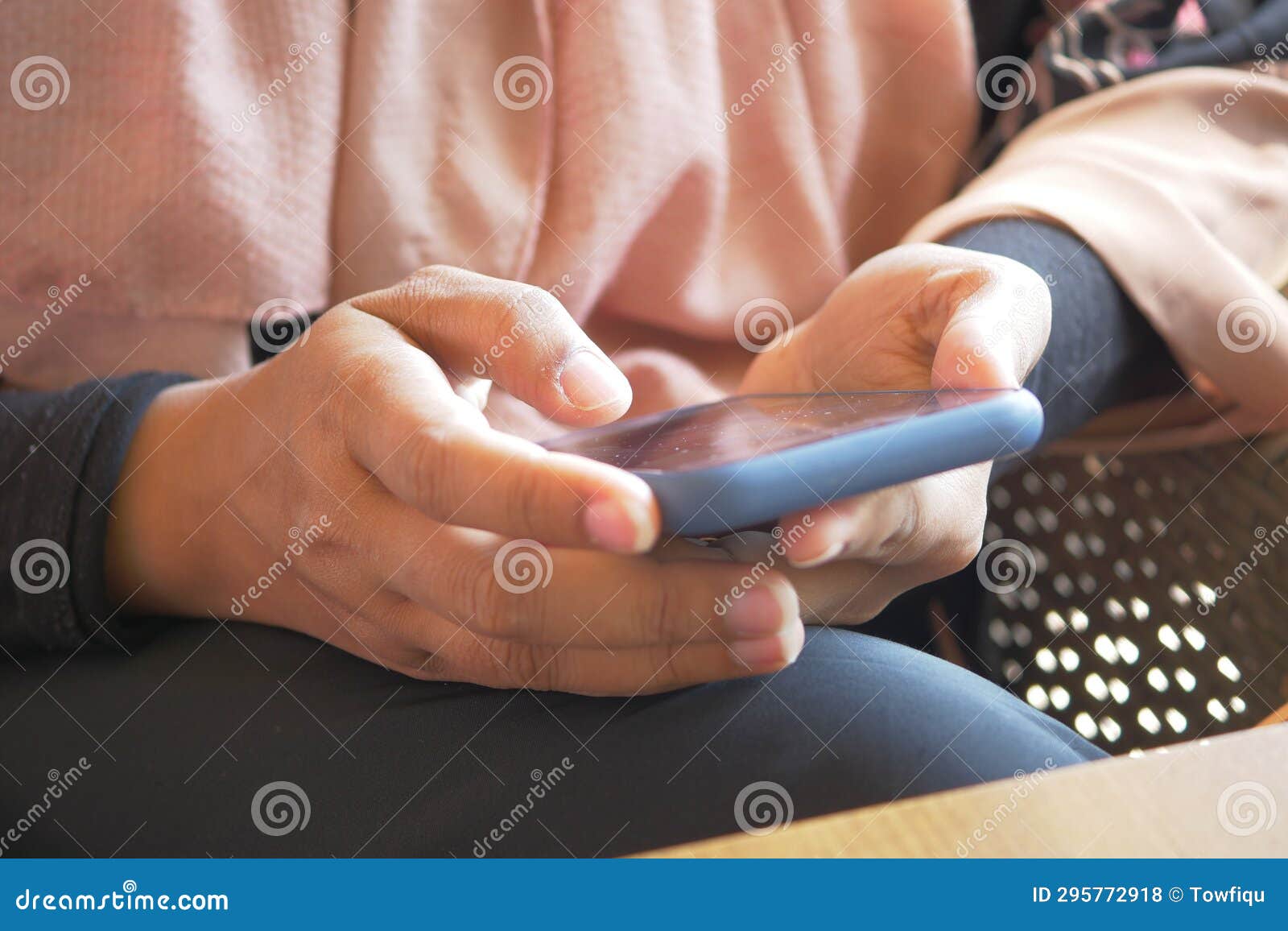 Close Up of Women Hand Holding Smart Phone Stock Photo - Image of ...