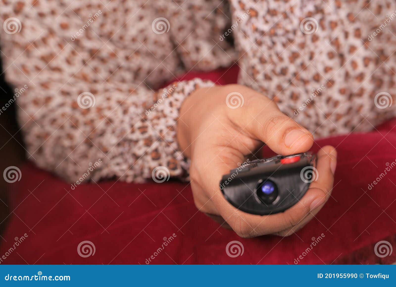 Close Up of Women Hand Holding Tv Remote. Stock Photo - Image of show ...