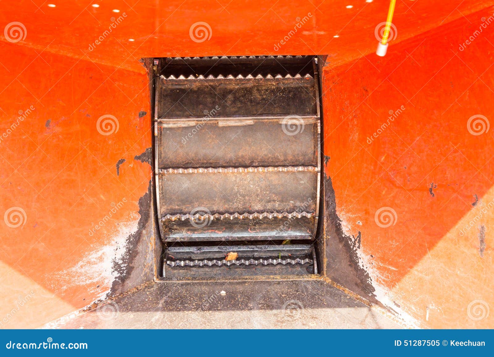 Close Up of the Wood Chipper Feeder Tool Stock Image - Image of ...