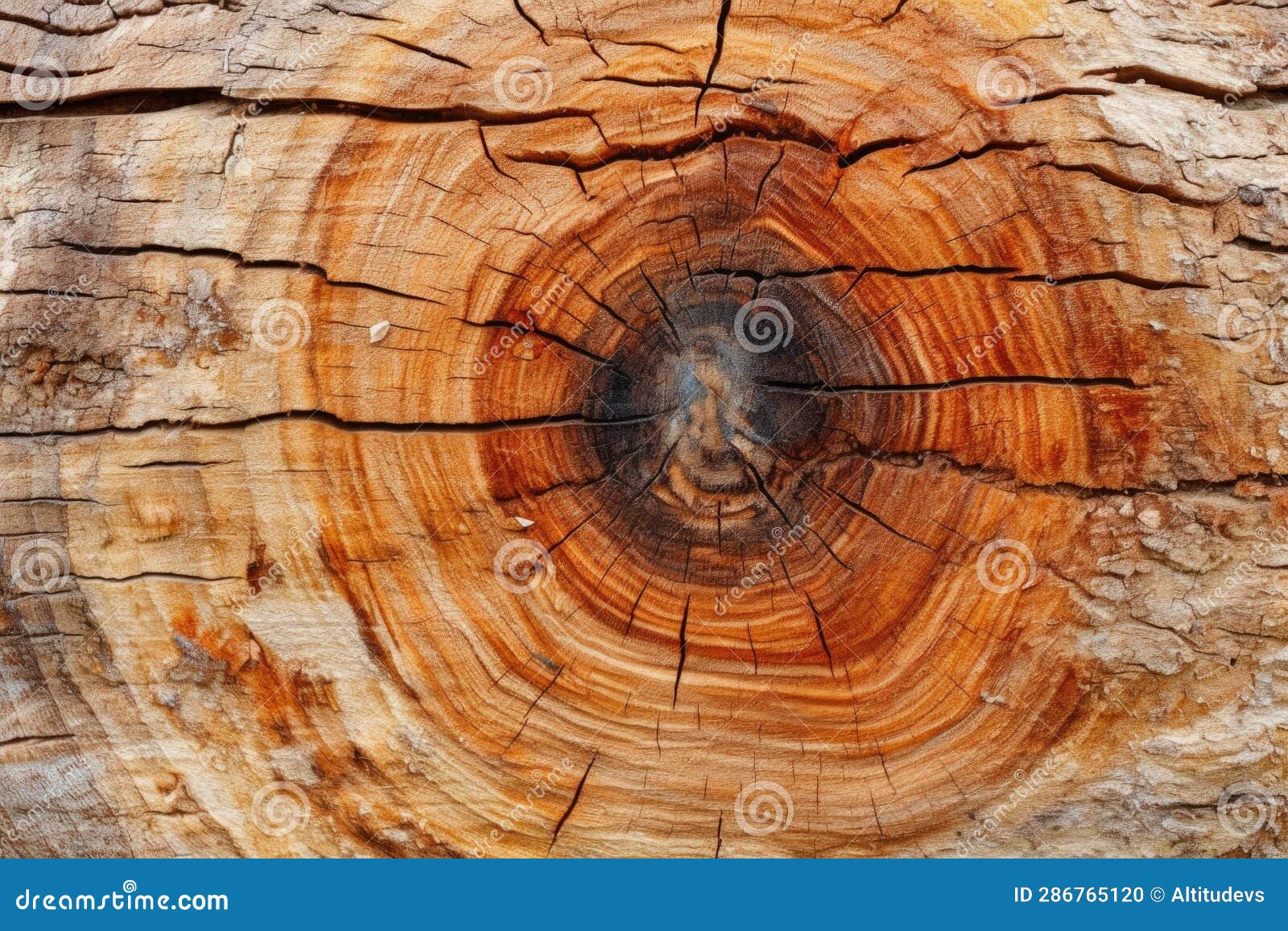 Close-up of Wood Grain in Split Log Stock Photo - Image of closeup ...