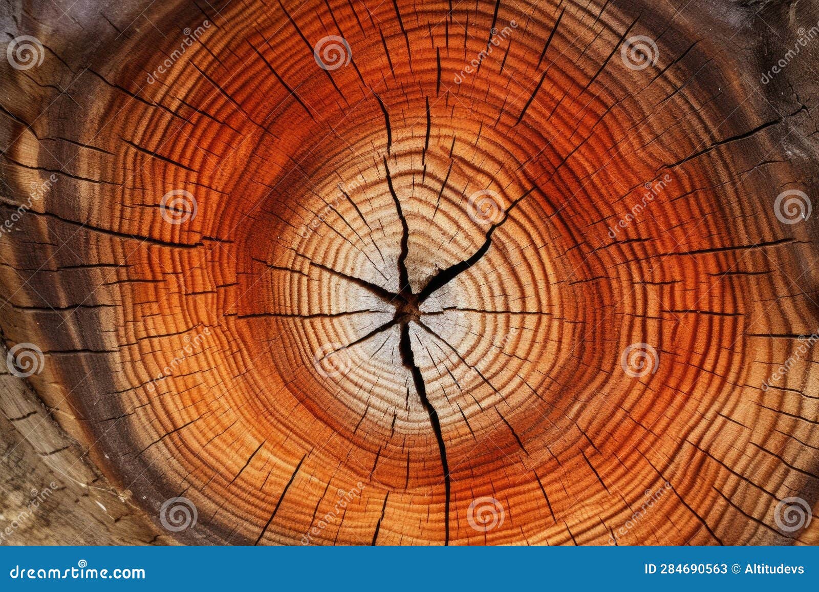 Close-up of Wood Grain Texture in Split Firewood Stock Illustration ...