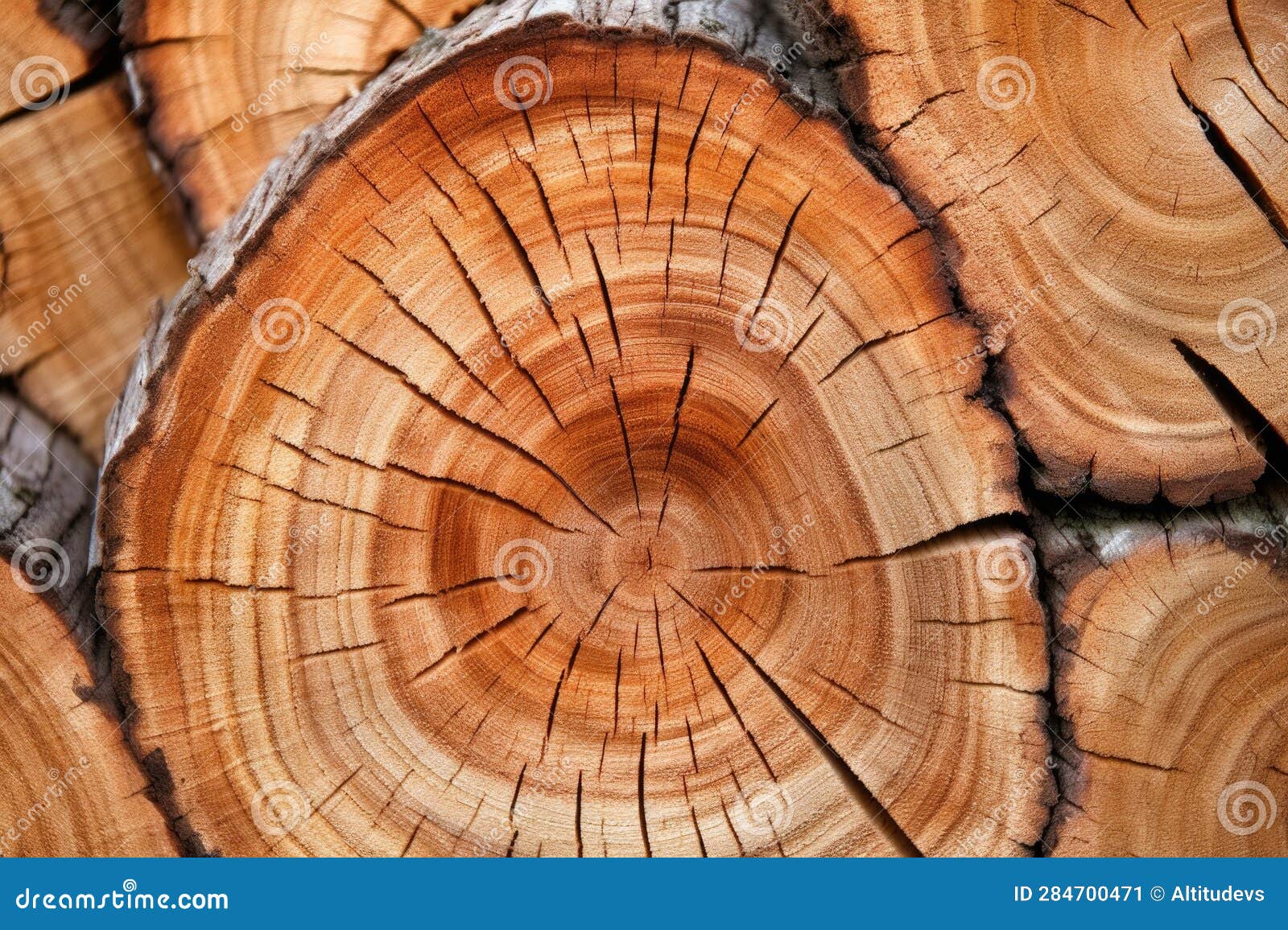 Close-up of Wood Grain Texture in Split Firewood Stock Image - Image of ...