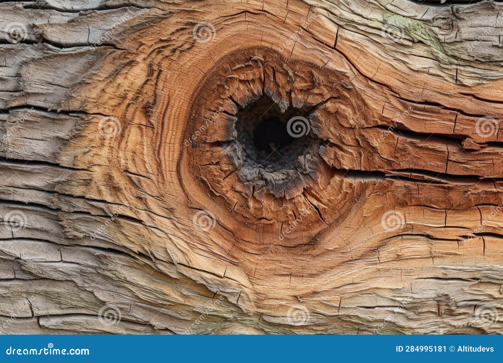 Close-up of Wood Grain Texture on Split Log Stock Illustration ...