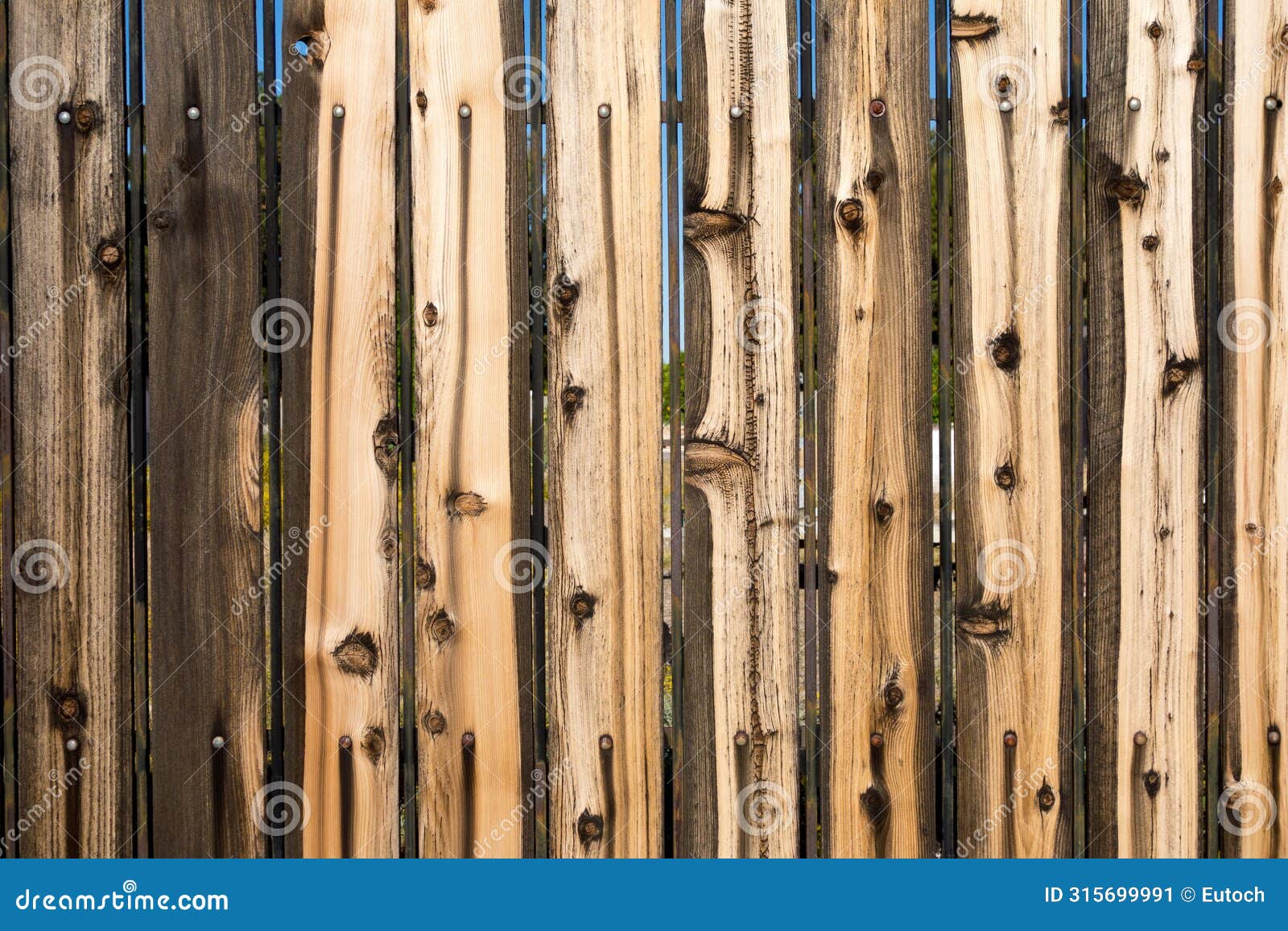 Close Up of Wooden Backyard Gate Stock Image - Image of ribs, design ...