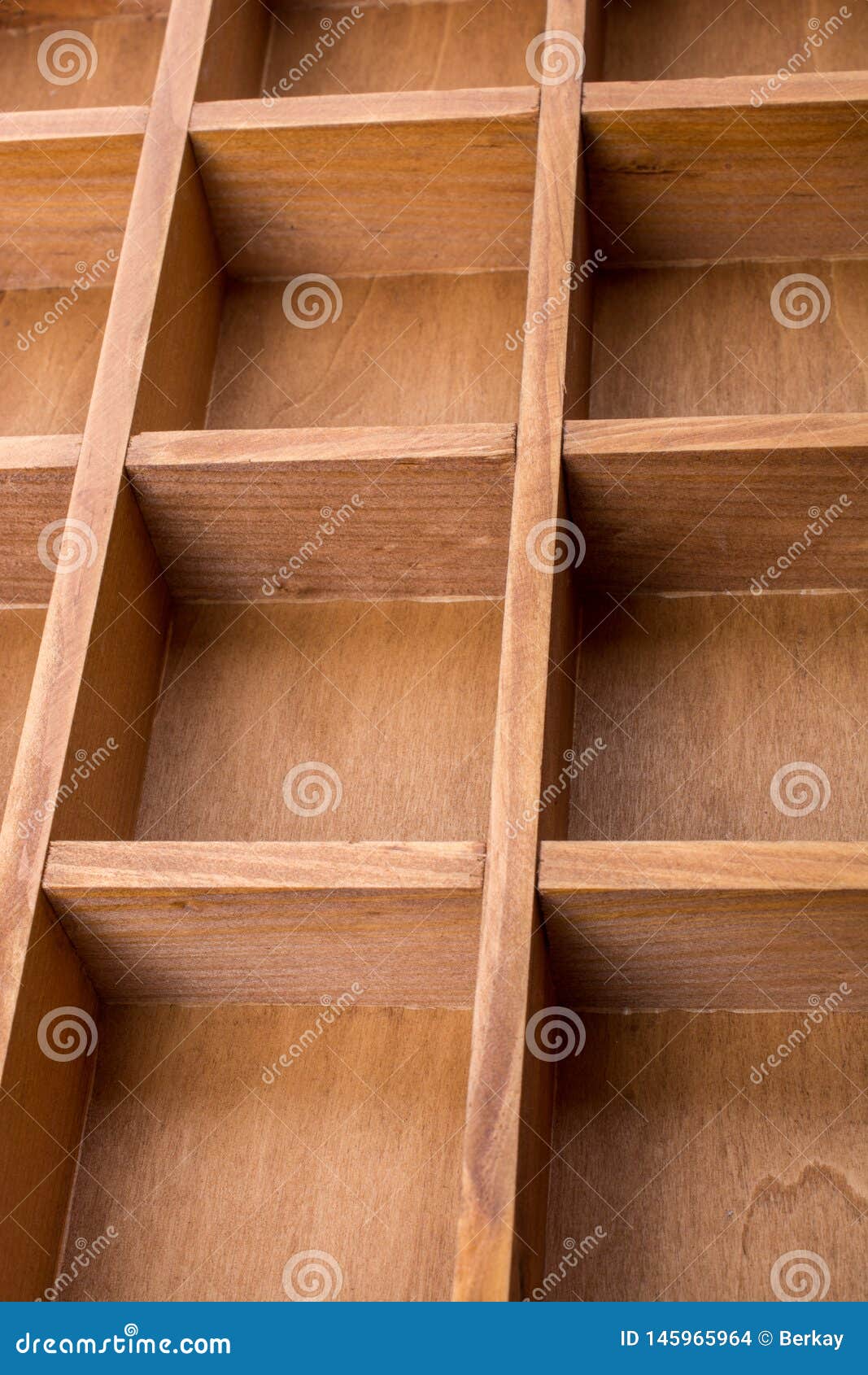 Close Up of Wooden Box with Compartments Stock Photo - Image of open ...