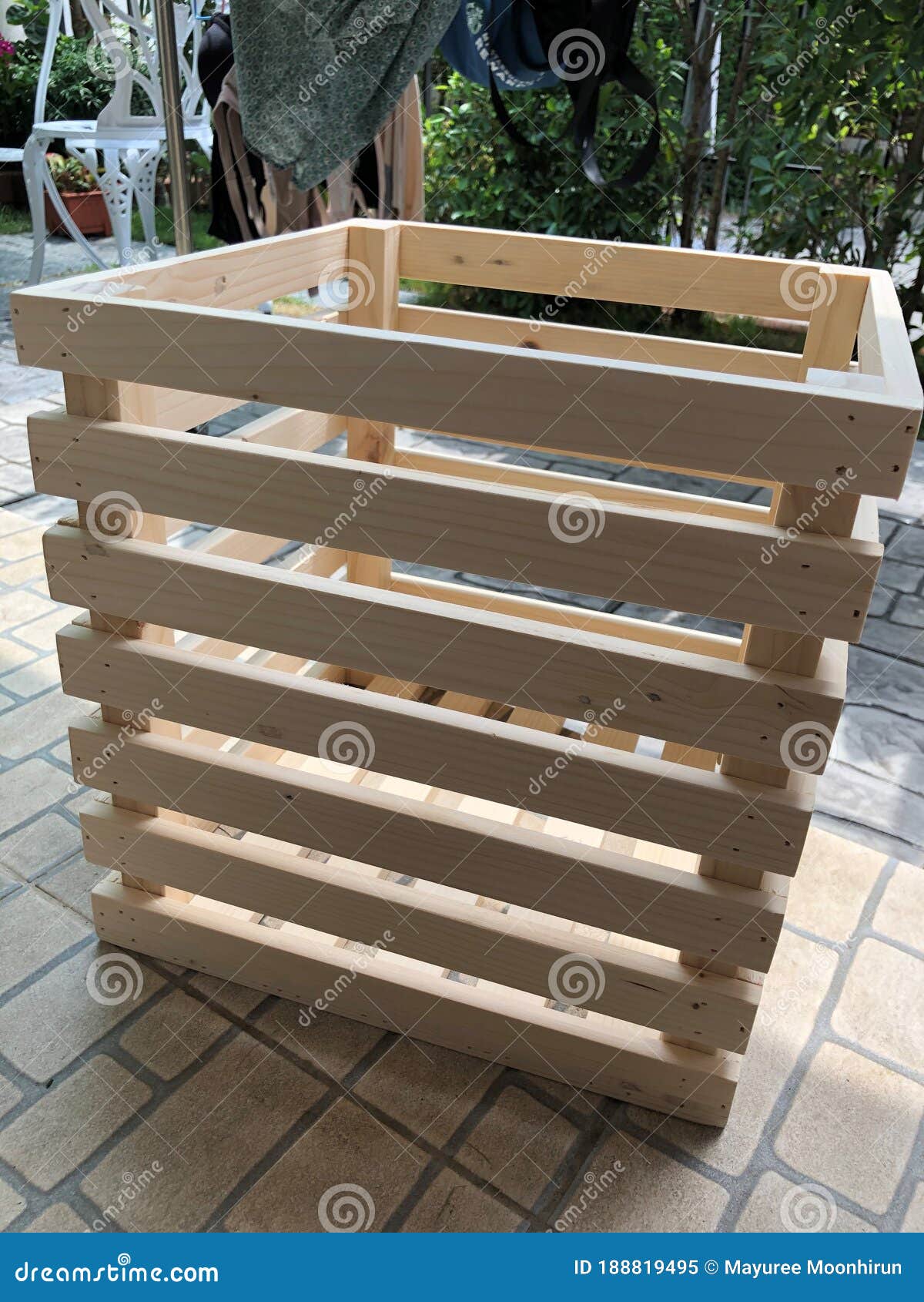 Wooden Case for Small Outdoors Gardening Tools Stock Image - Image of ...