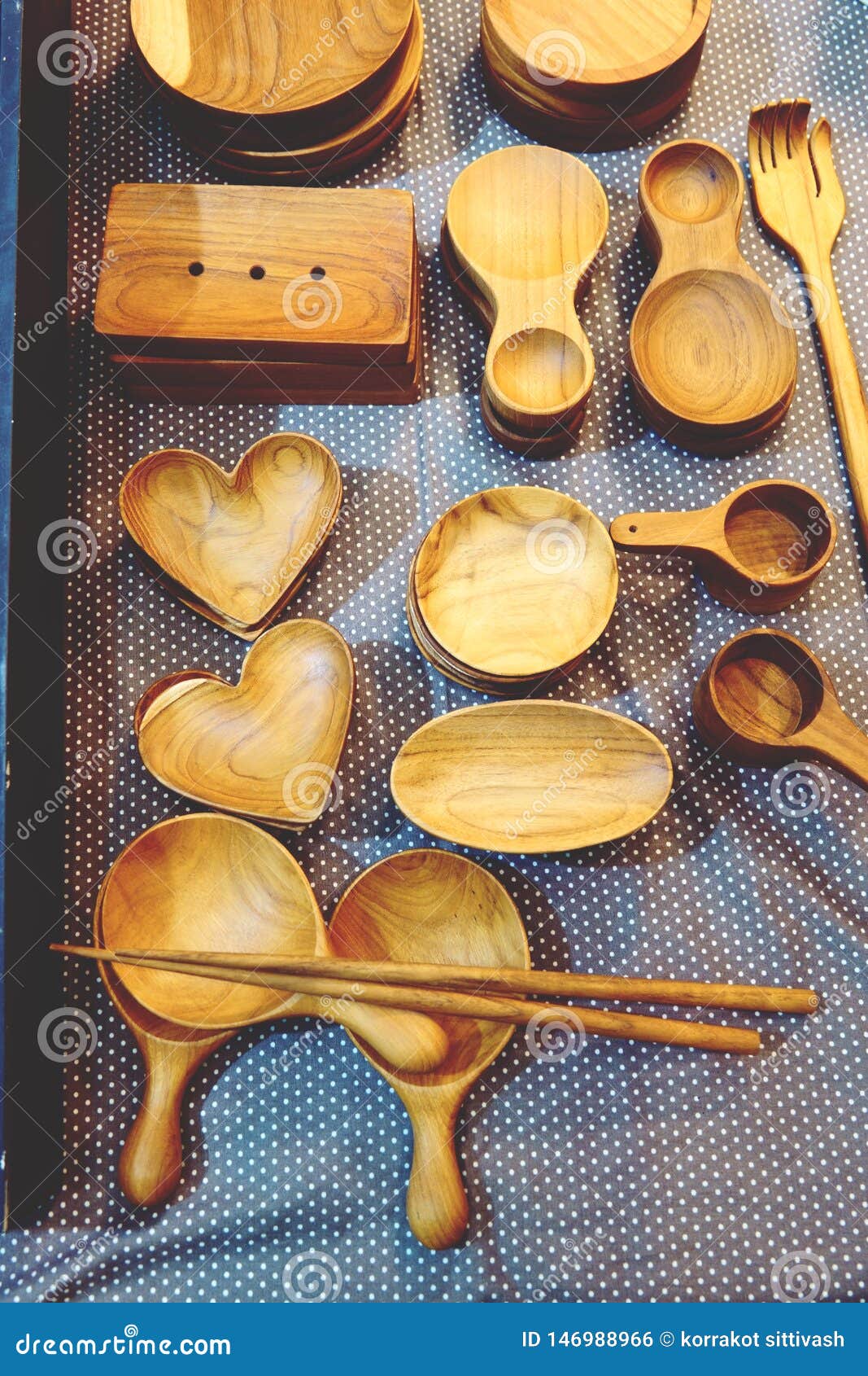 Close Up Wooden Kitchen Tools Background at Shop Stock Photo - Image of ...