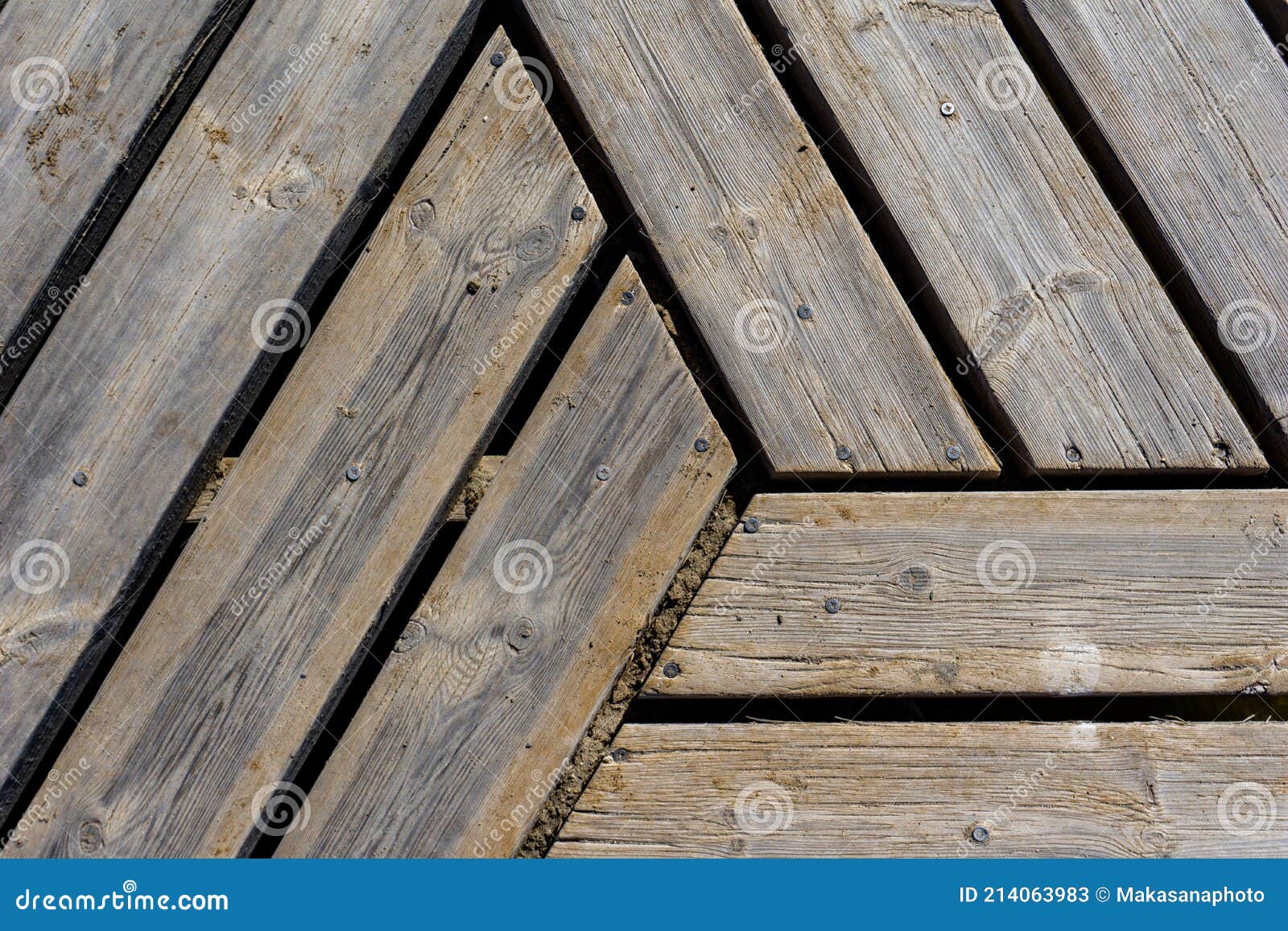 Close Up of Wooden Slats in Off Angle Pattern As Seen on a Wooden ...