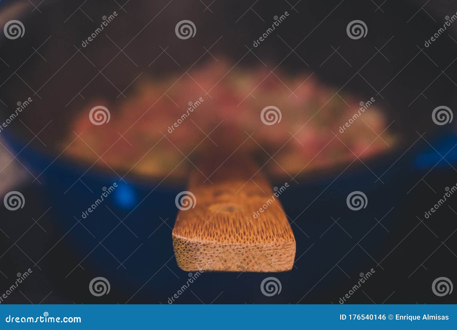 Close-up of a Wooden Spoon Inside a Pot Stock Photo - Image of food ...