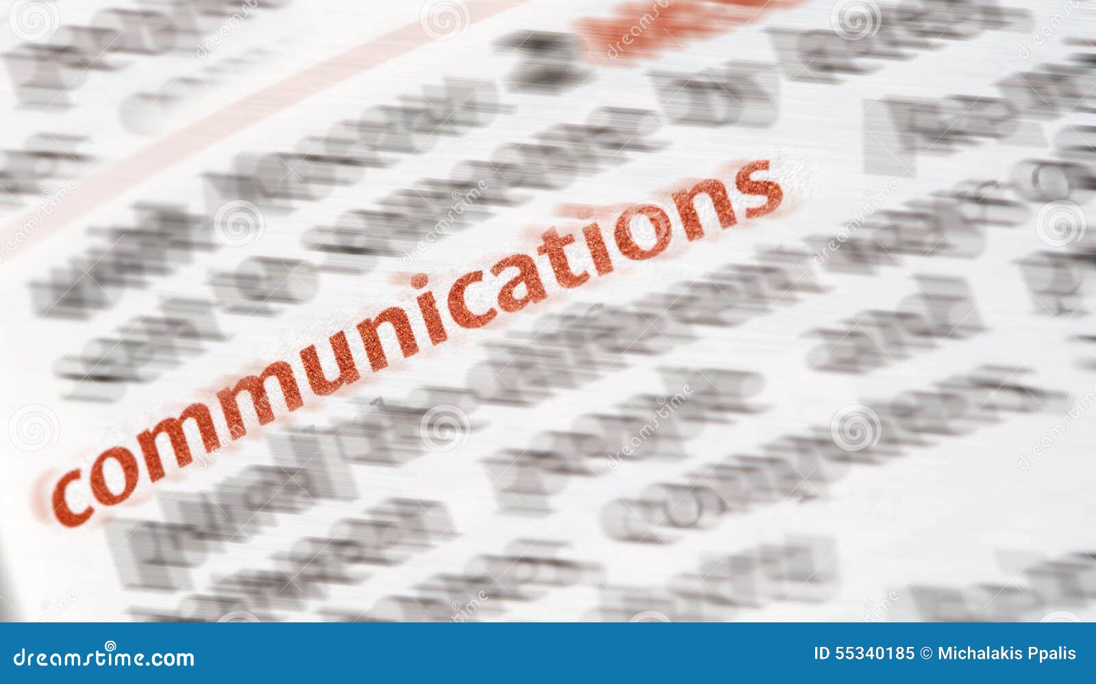 Close-up of the Word Communication Stock Image - Image of note ...