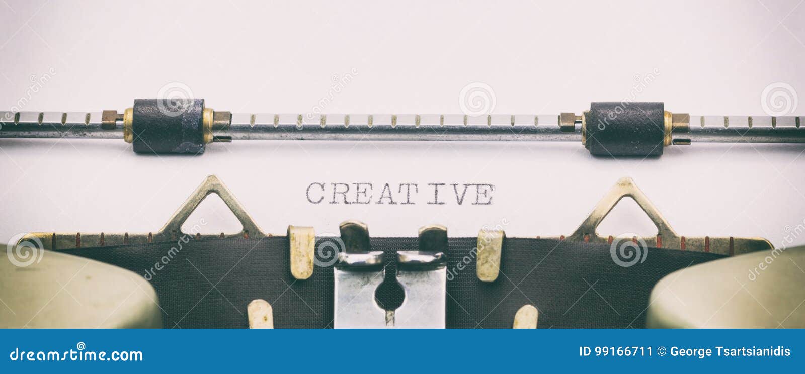 Creative Word in Capital Letters on a White Sheet Stock Image - Image ...